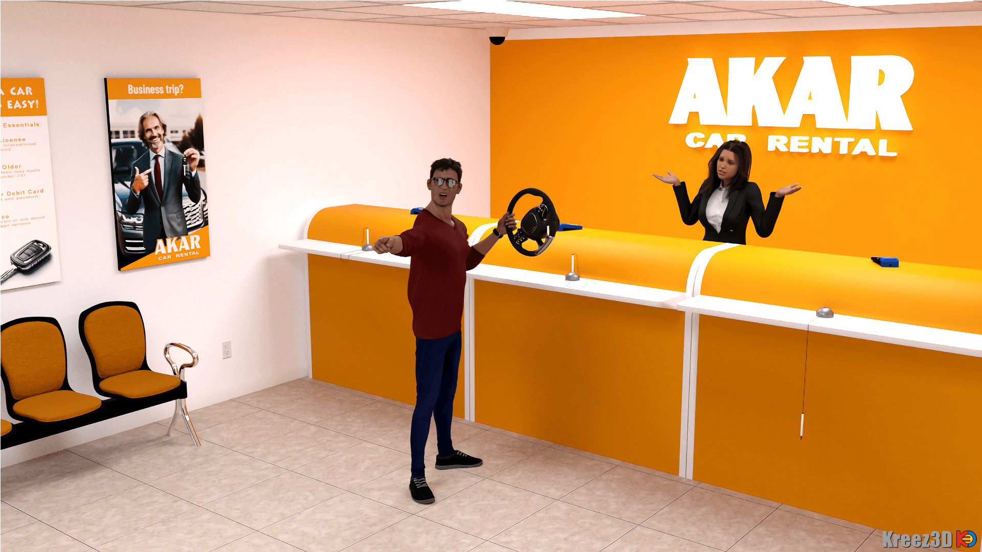 Just a few more minutes 3D Render, Digital Art by Kreez3D