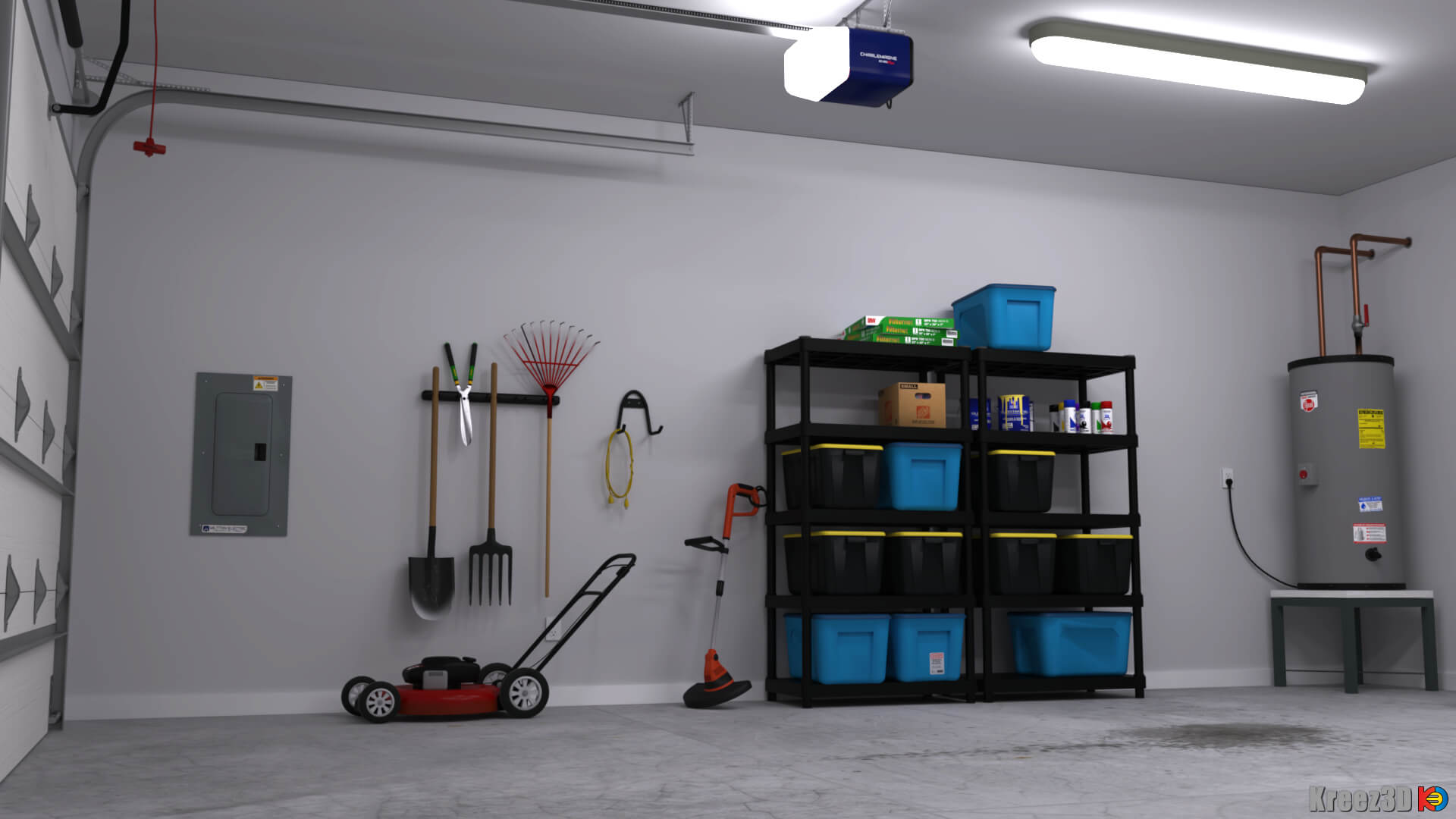 Garage for DAZ Studio by Kreez3D