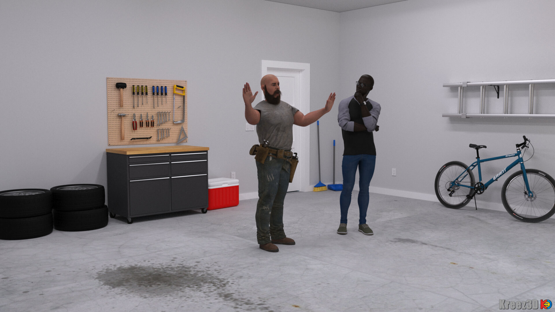 Garage for DAZ Studio by Kreez3D