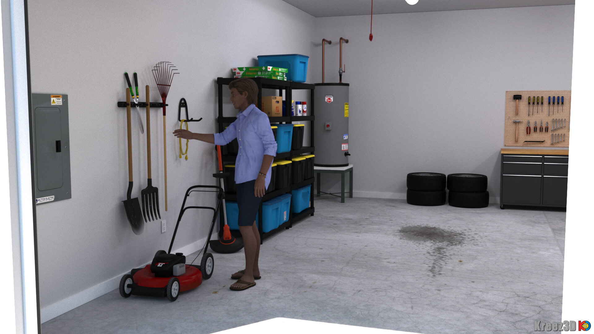 Garage for DAZ Studio by Kreez3D