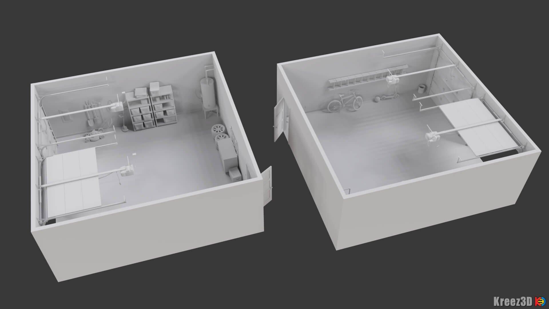 Garage for DAZ Studio by Kreez3D