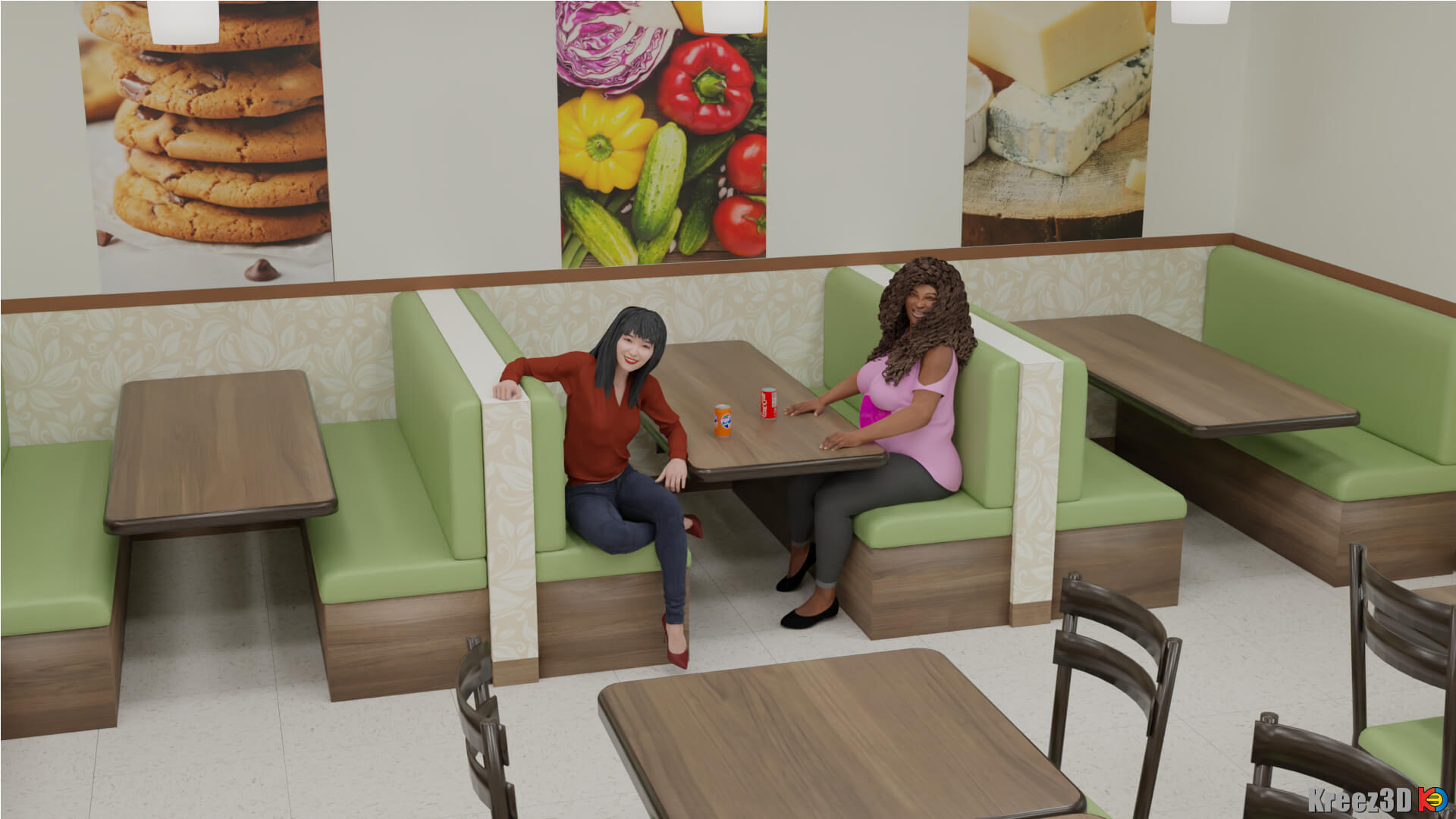 Sandwich Shop for DAZ Studio by Kreez3D