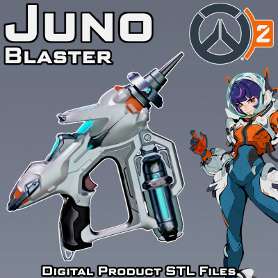 Si Fi Juno Blaster Overwatch 2 - 3D Model by Krotek_inc