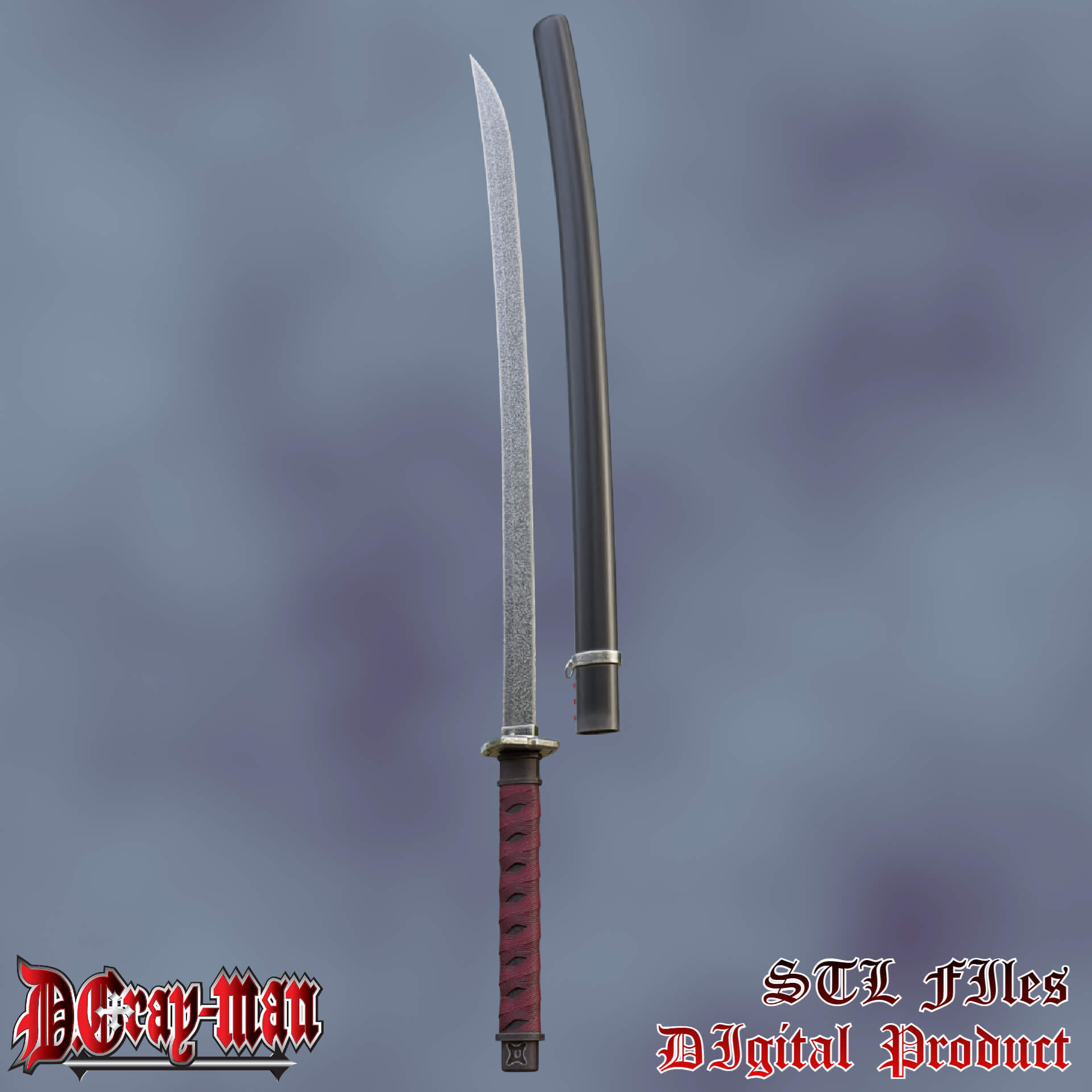 Yu Kanda Cosplay Mugen Cosplay Katana Anime D.gray-Man 3D Model by ...