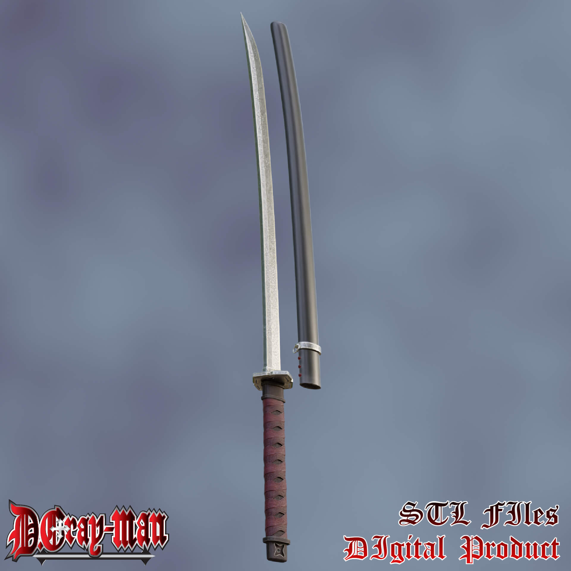 Yu Kanda Cosplay Mugen Cosplay Katana Anime D.gray-Man 3D Model by ...