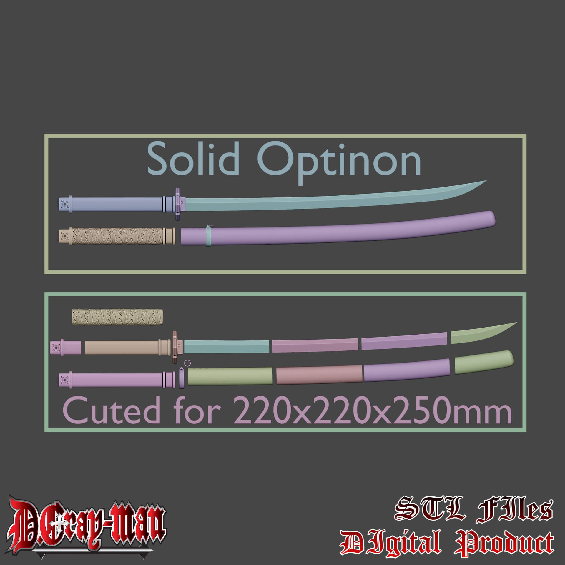 Yu Kanda Cosplay Mugen Cosplay Katana Anime D.gray-Man 3D Model by ...