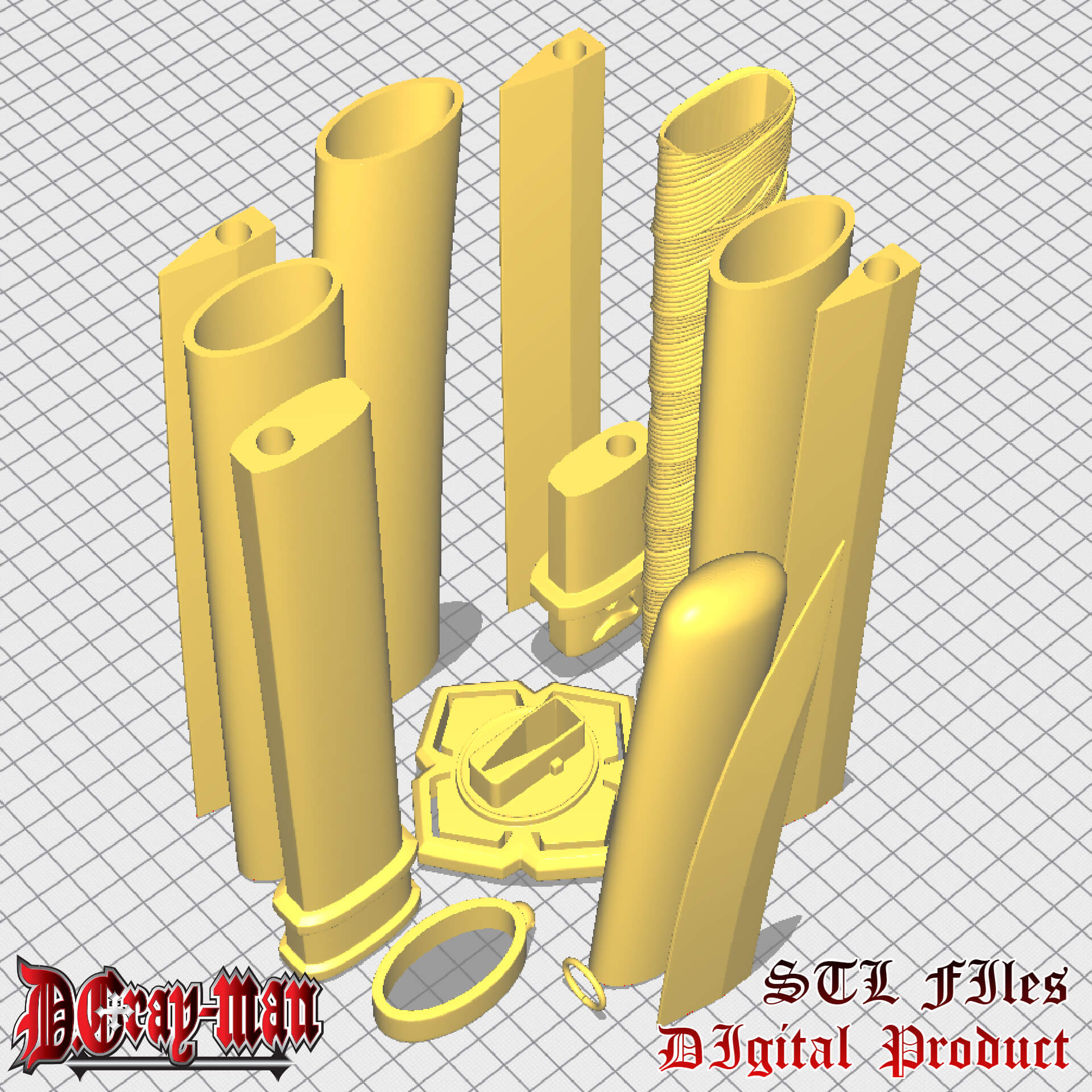 Yu Kanda Cosplay Mugen Cosplay Katana Anime D.gray-Man 3D Model by ...