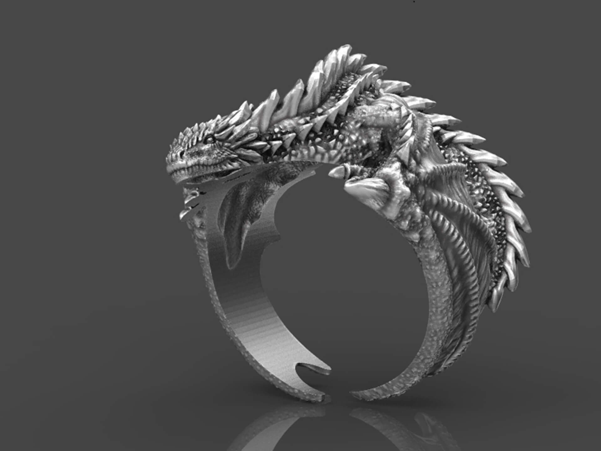 Dragon Ring - 3D Model by Kseny_3design