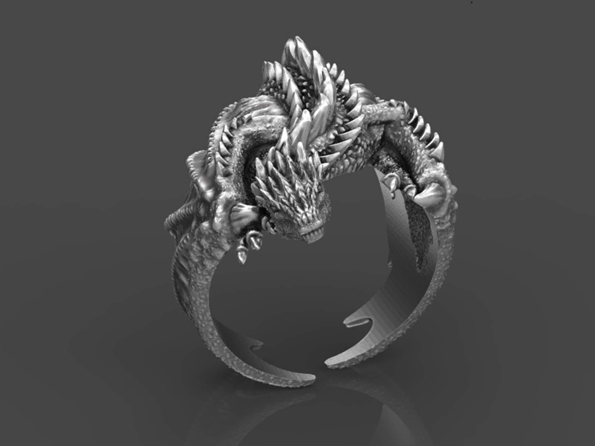 Dragon Ring - 3D Model by Kseny_3design