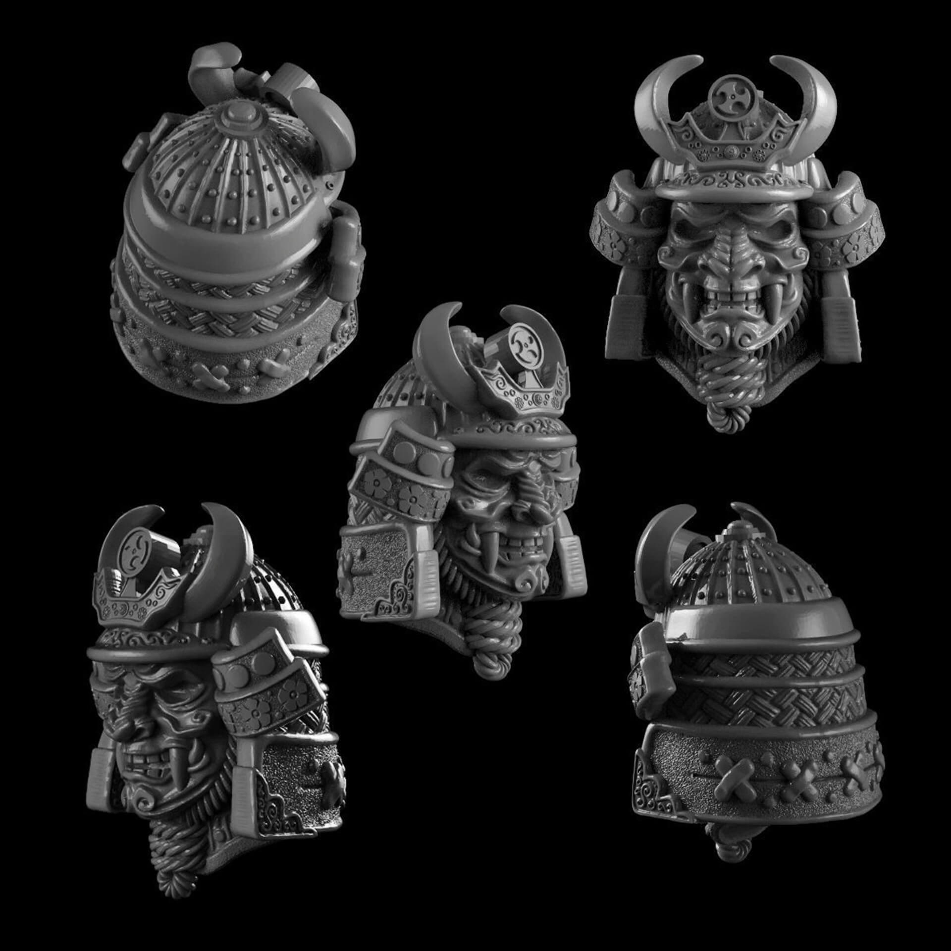 Head Samurai - 3D Model by Kseny_3design