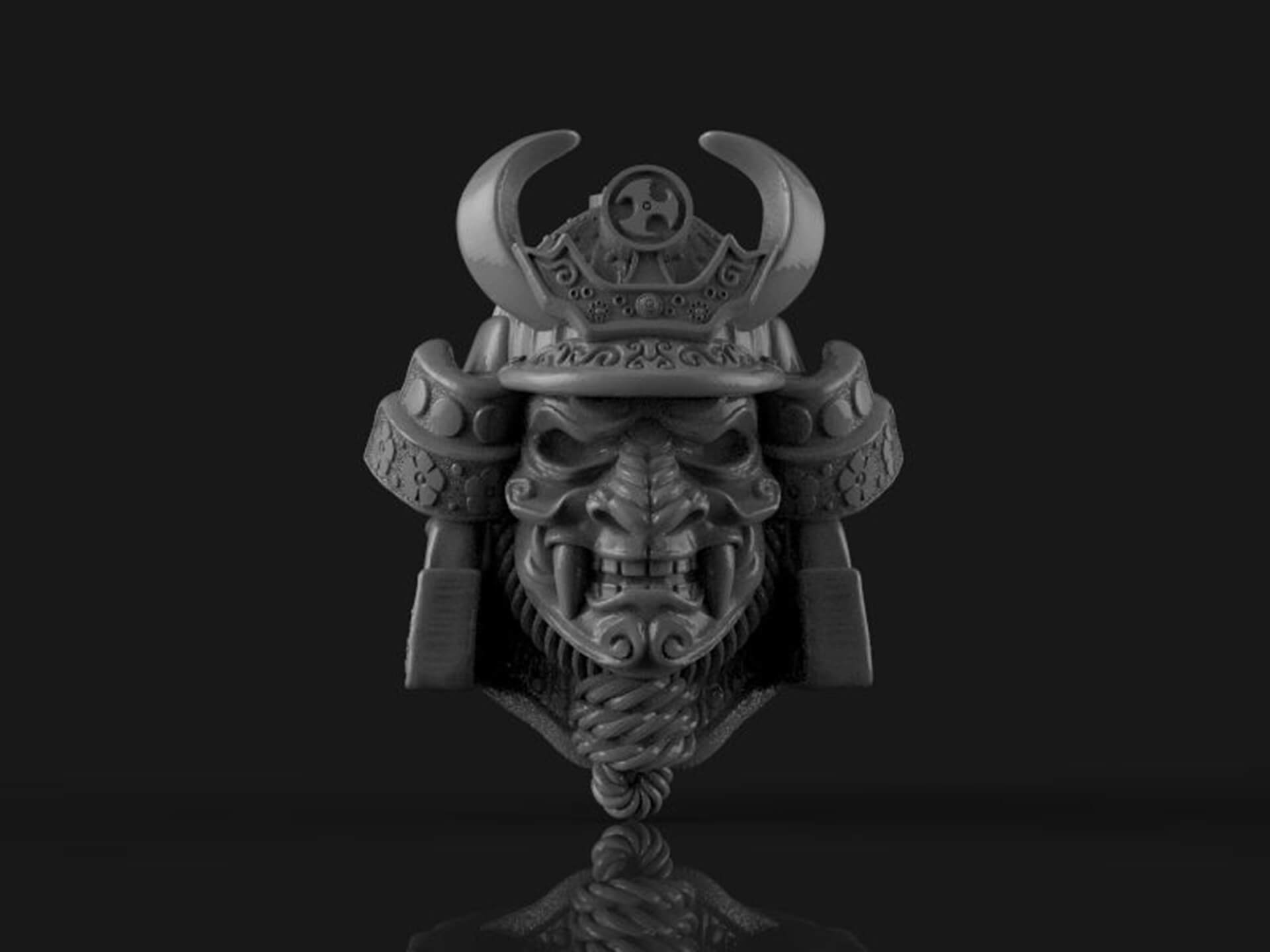 Head Samurai 3d Model By Kseny3design