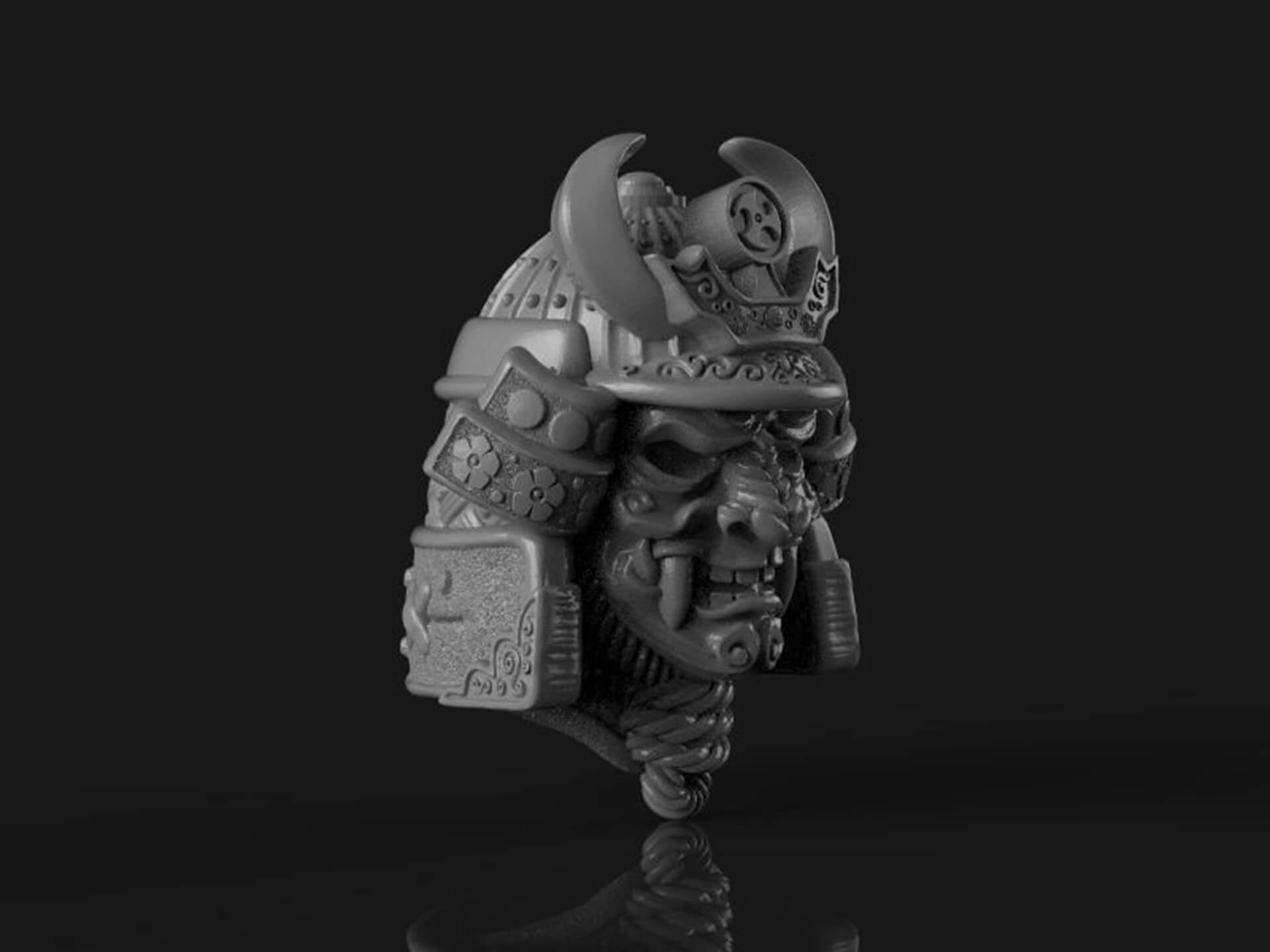 Head Samurai 3d Model By Kseny3design