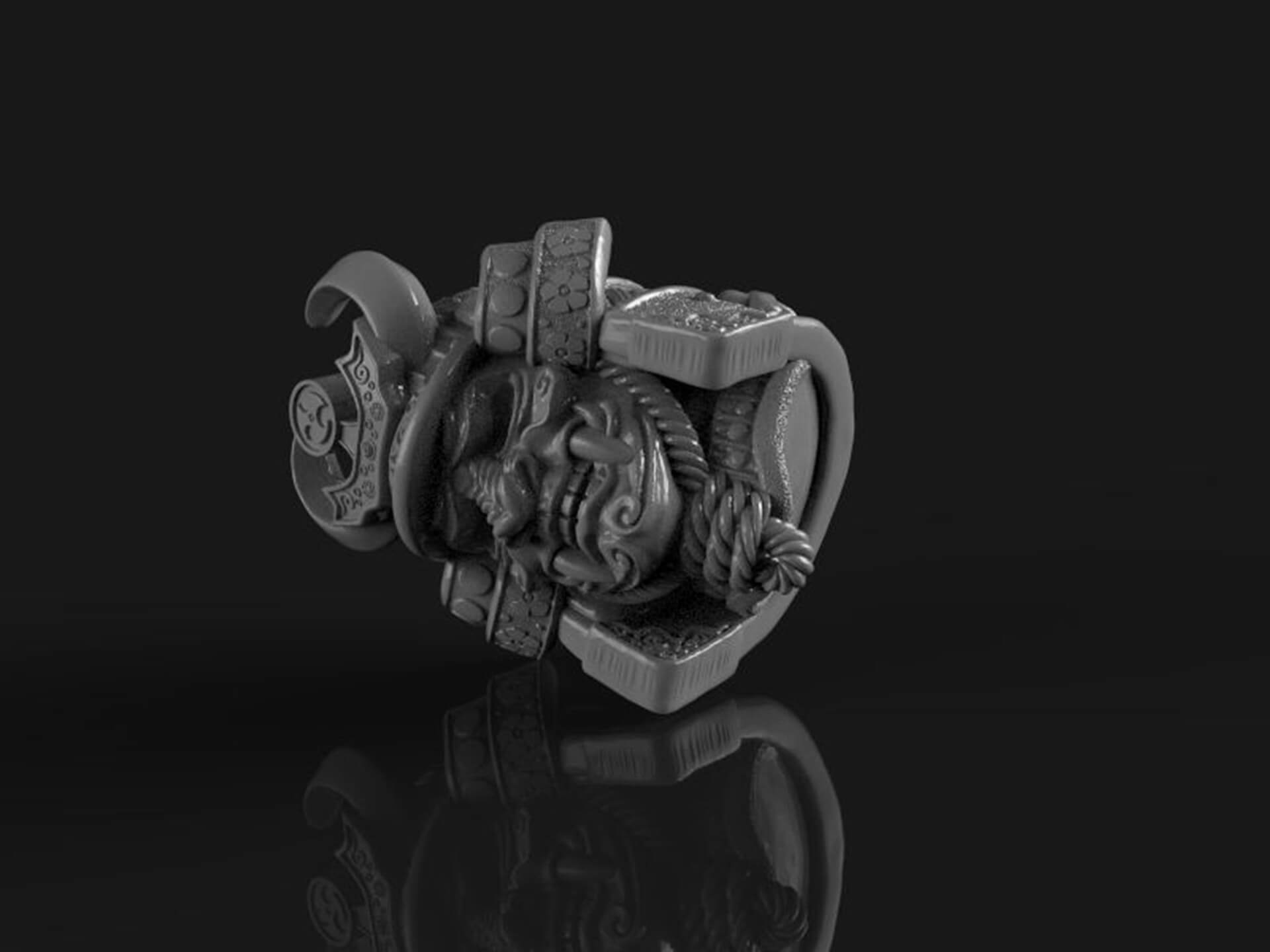 Head Samurai - 3D Model by Kseny_3design