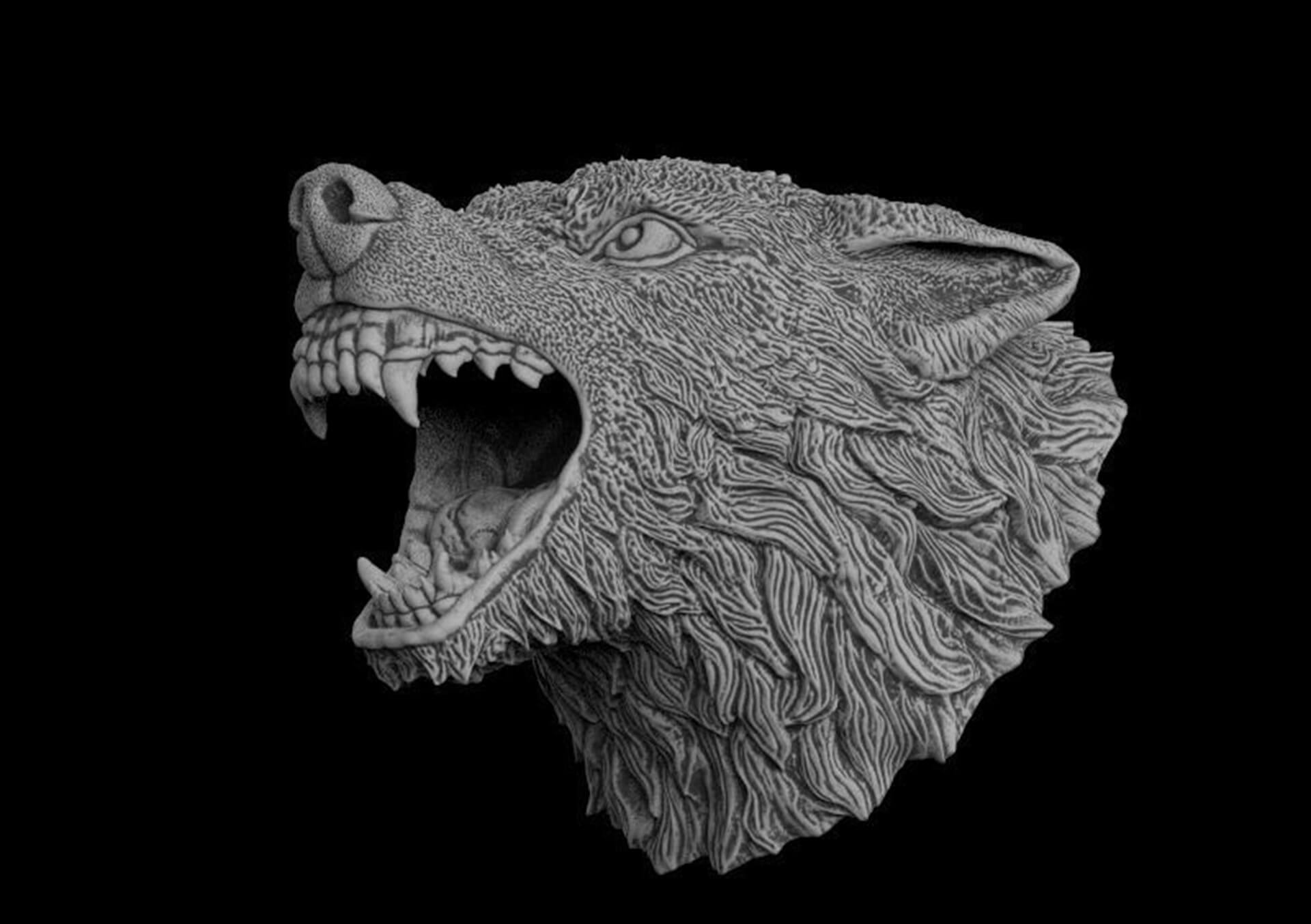 Head Wolf - 3D Model by Kseny_3design