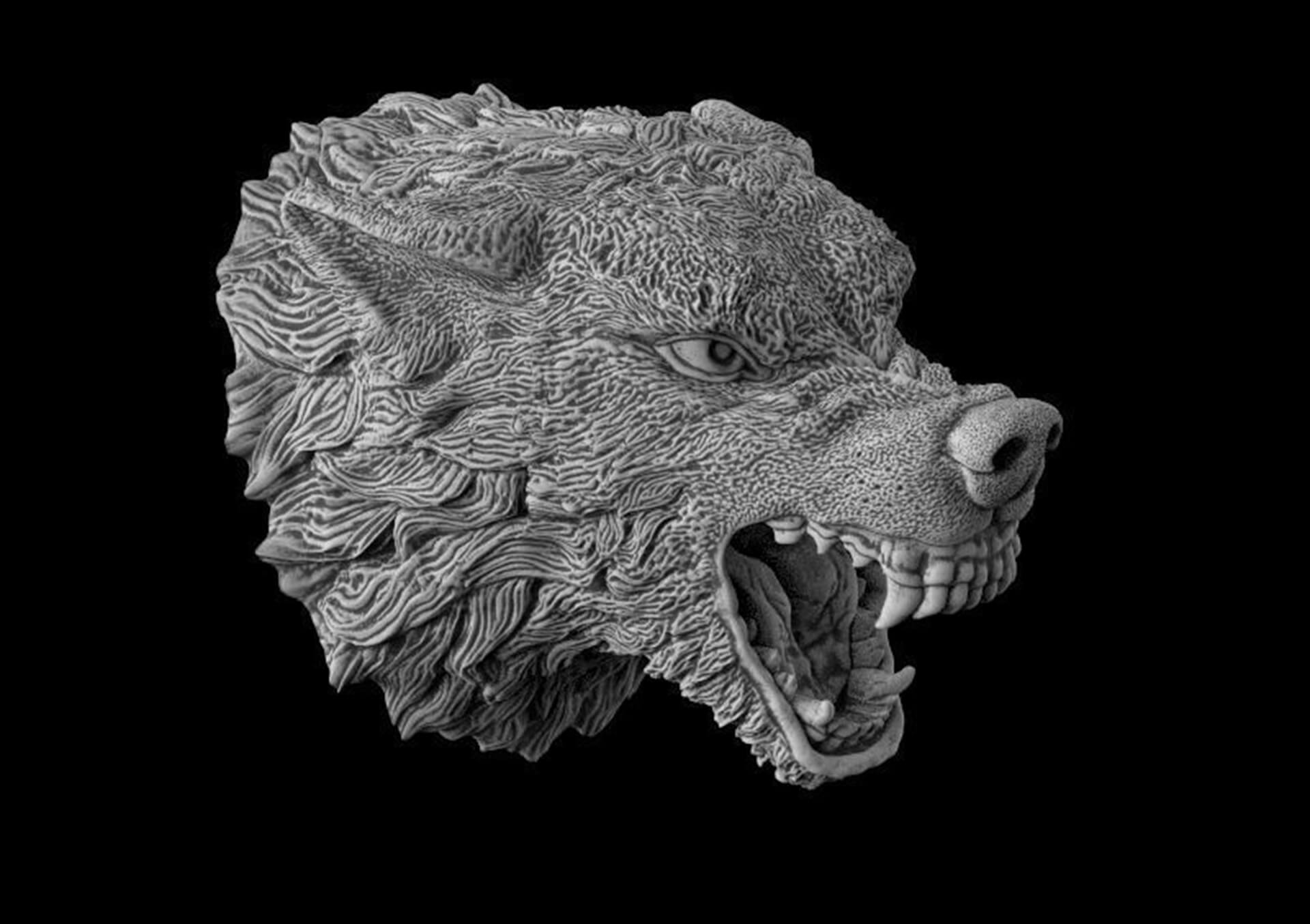 Head Wolf - 3D Model by Kseny_3design