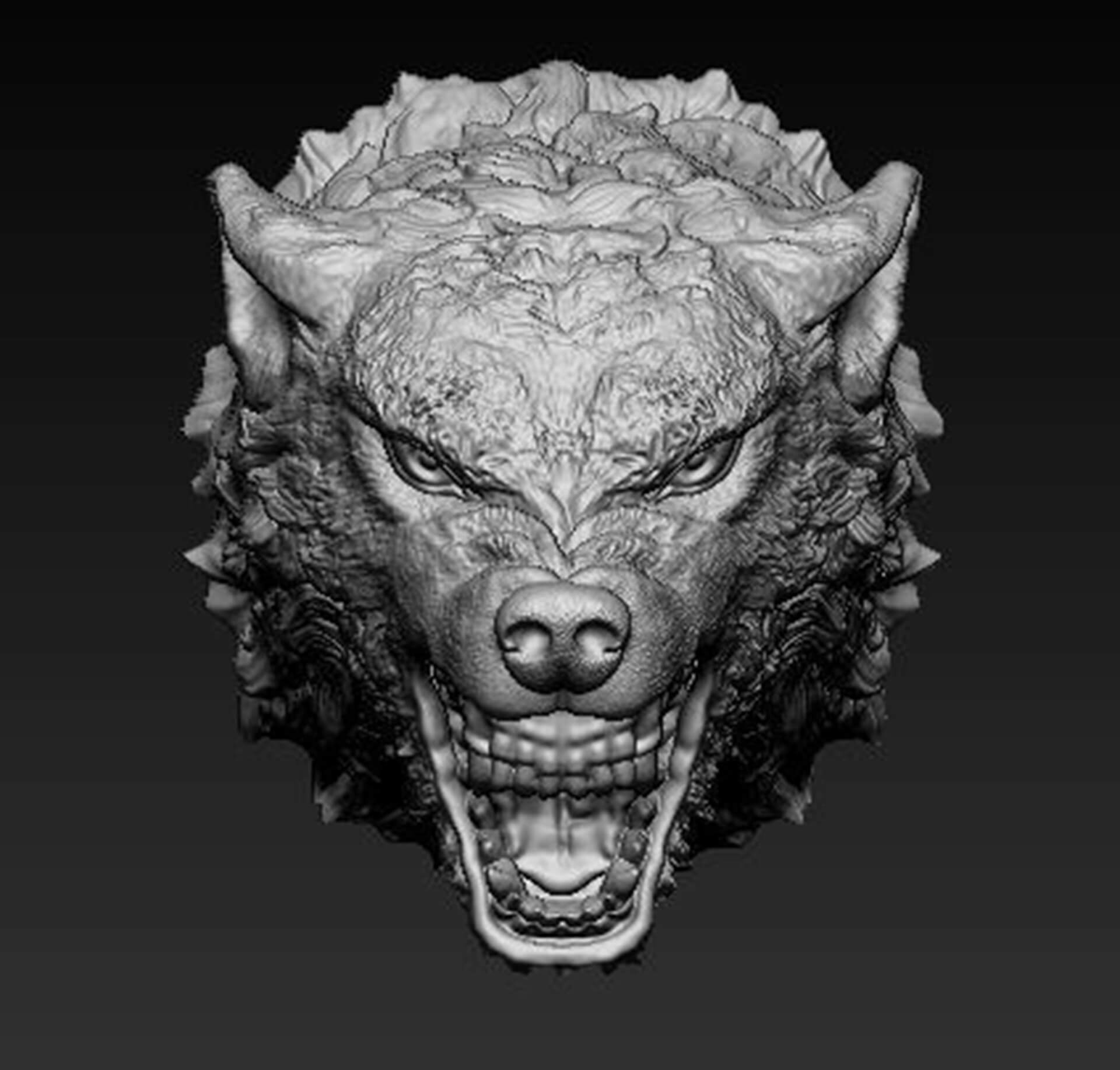 Head Wolf - 3D Model by Kseny_3design