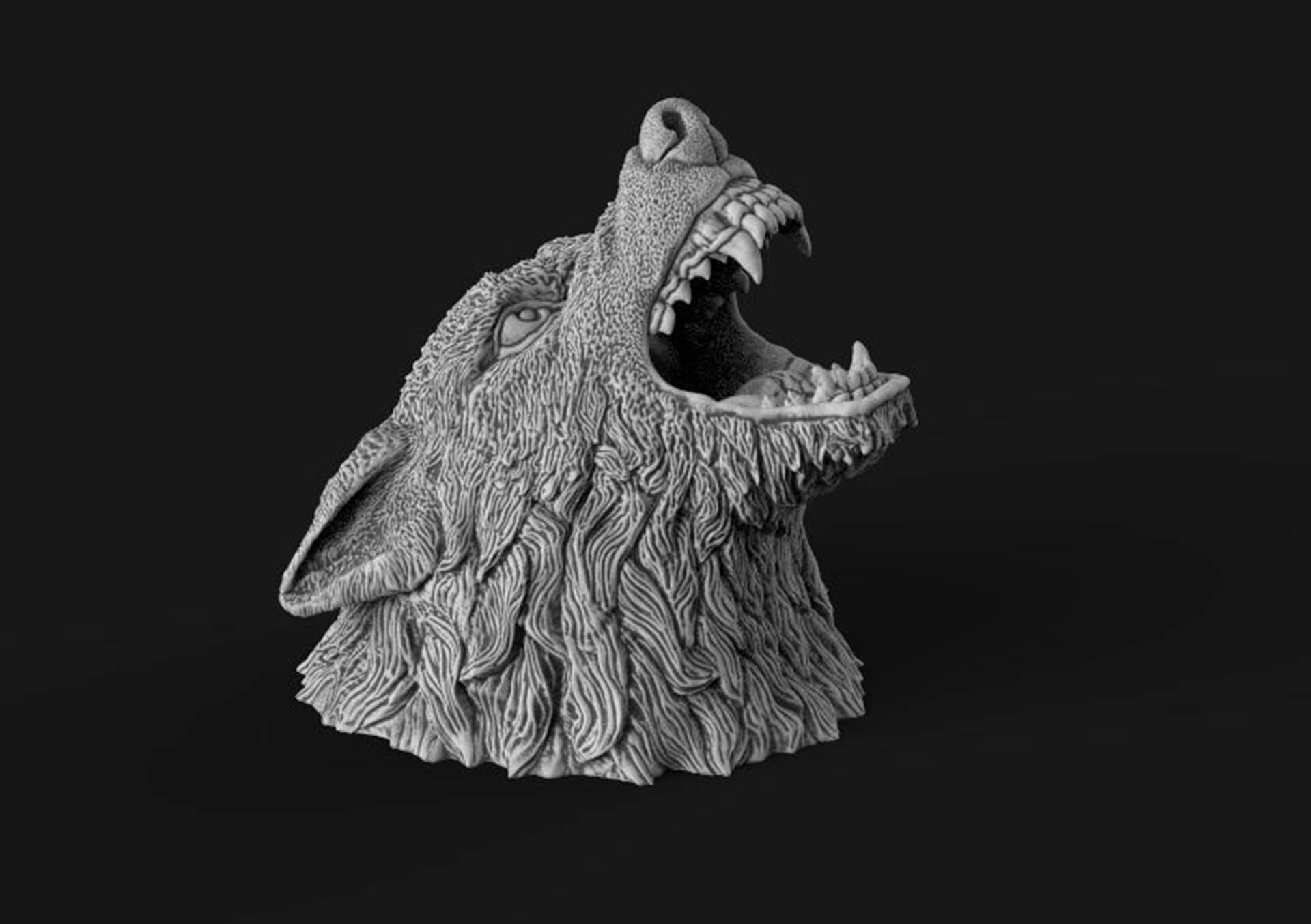 Head Wolf - 3D Model by Kseny_3design