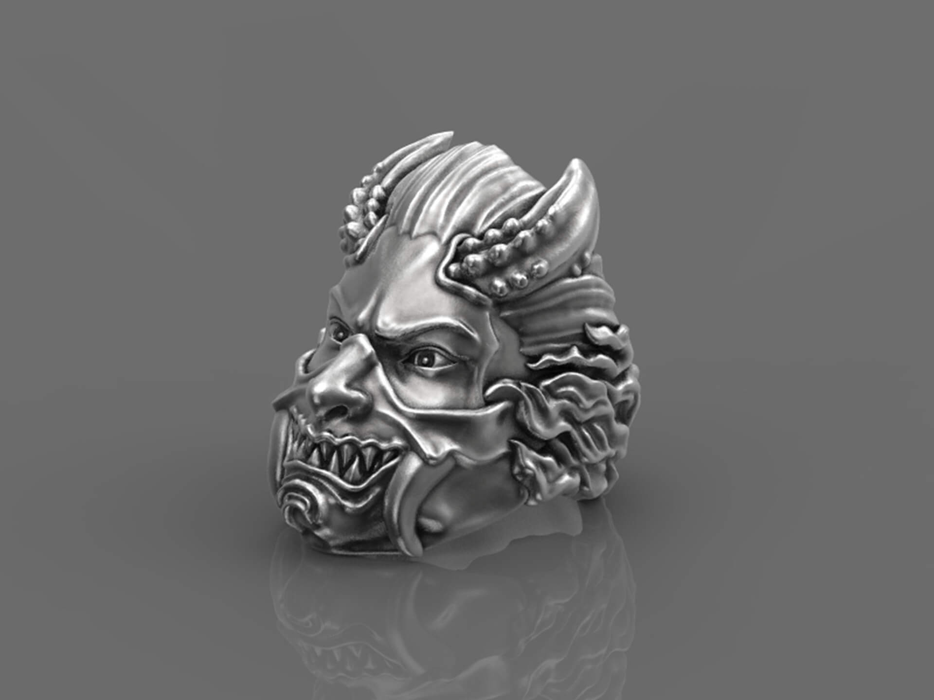 Ring Japanese Demon - 3D Model by Kseny_3design