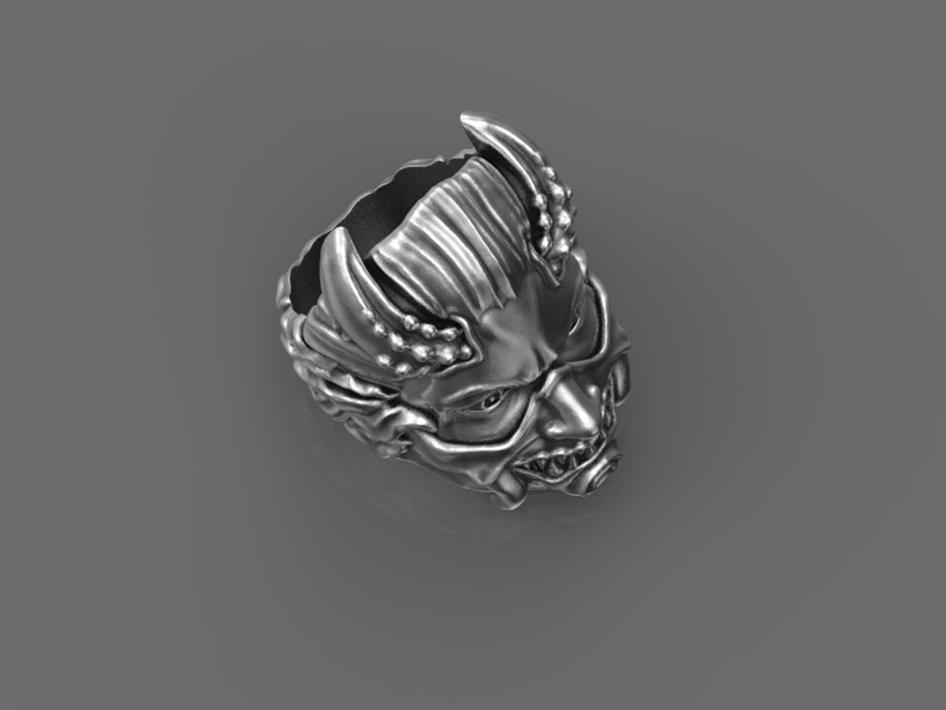 Ring Japanese Demon - 3D Model by Kseny_3design