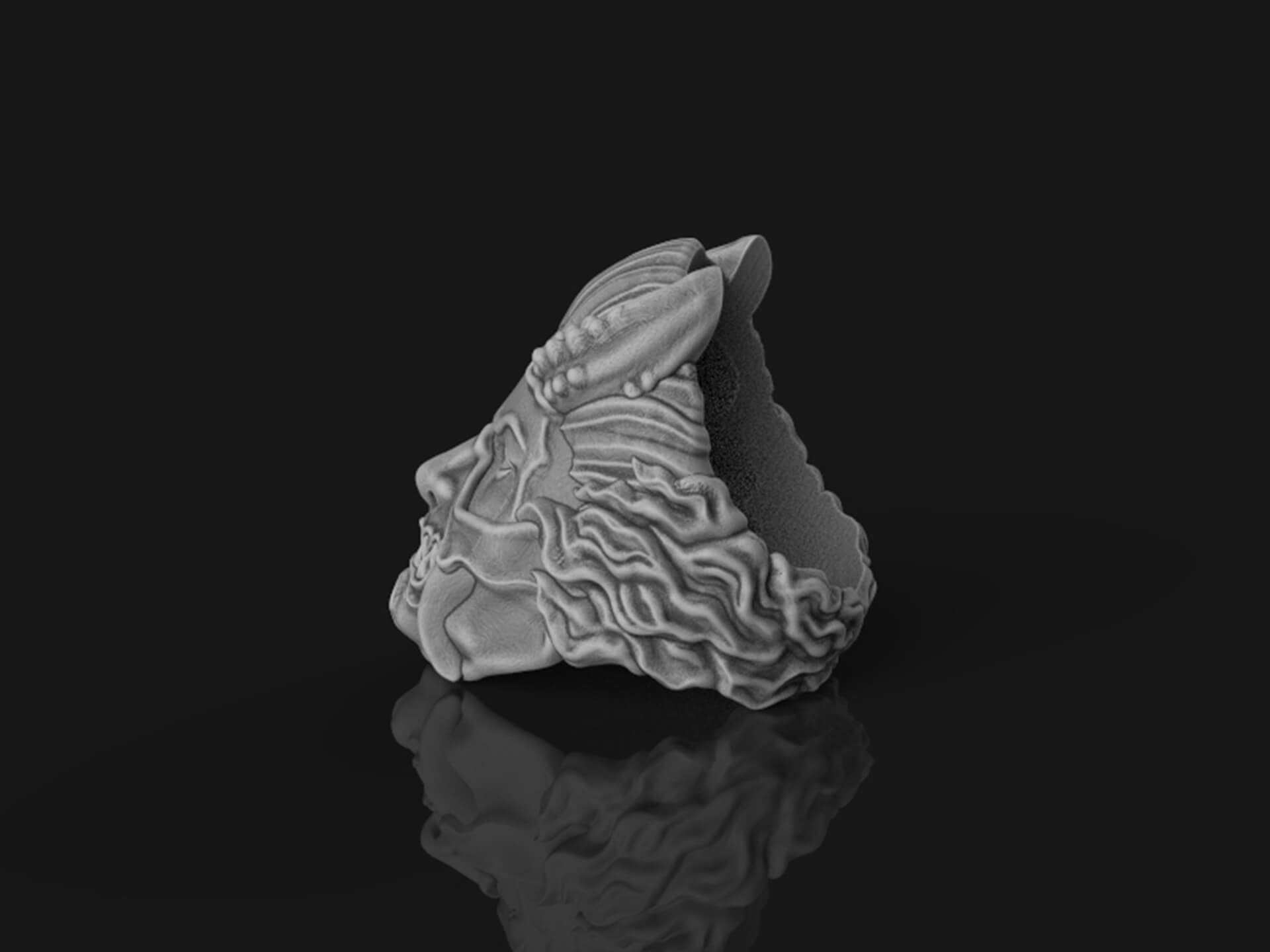 Ring Japanese Demon - 3D Model by Kseny_3design