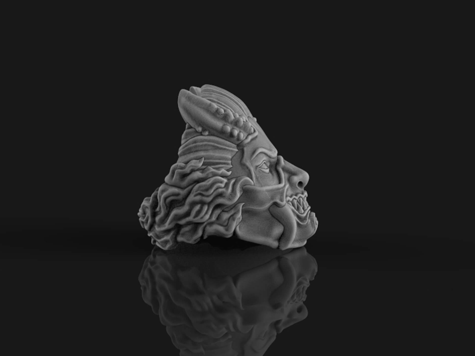 Ring Japanese Demon - 3D Model by Kseny_3design