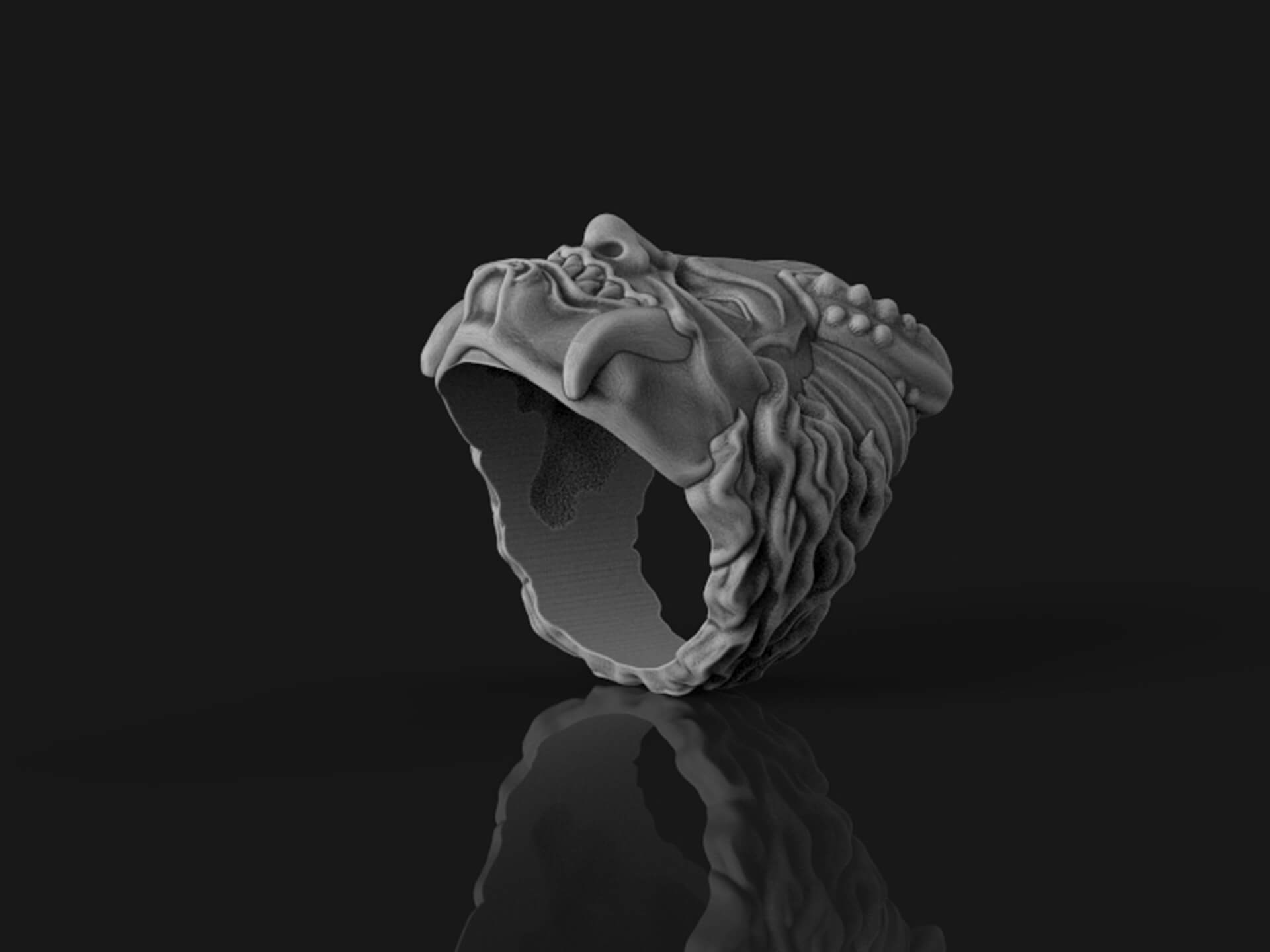 Ring Japanese Demon - 3D Model by Kseny_3design