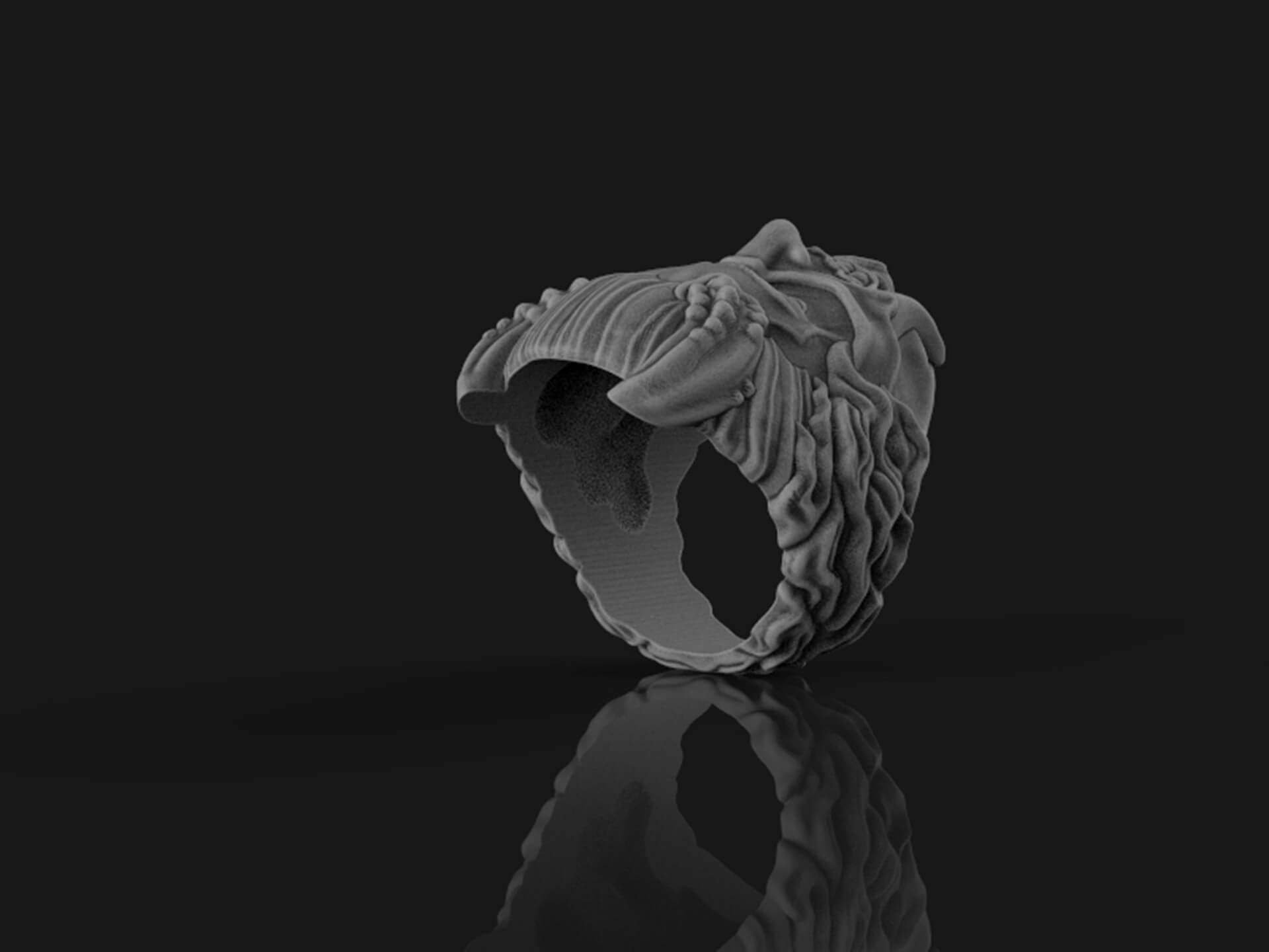 Ring Japanese Demon - 3D Model by Kseny_3design