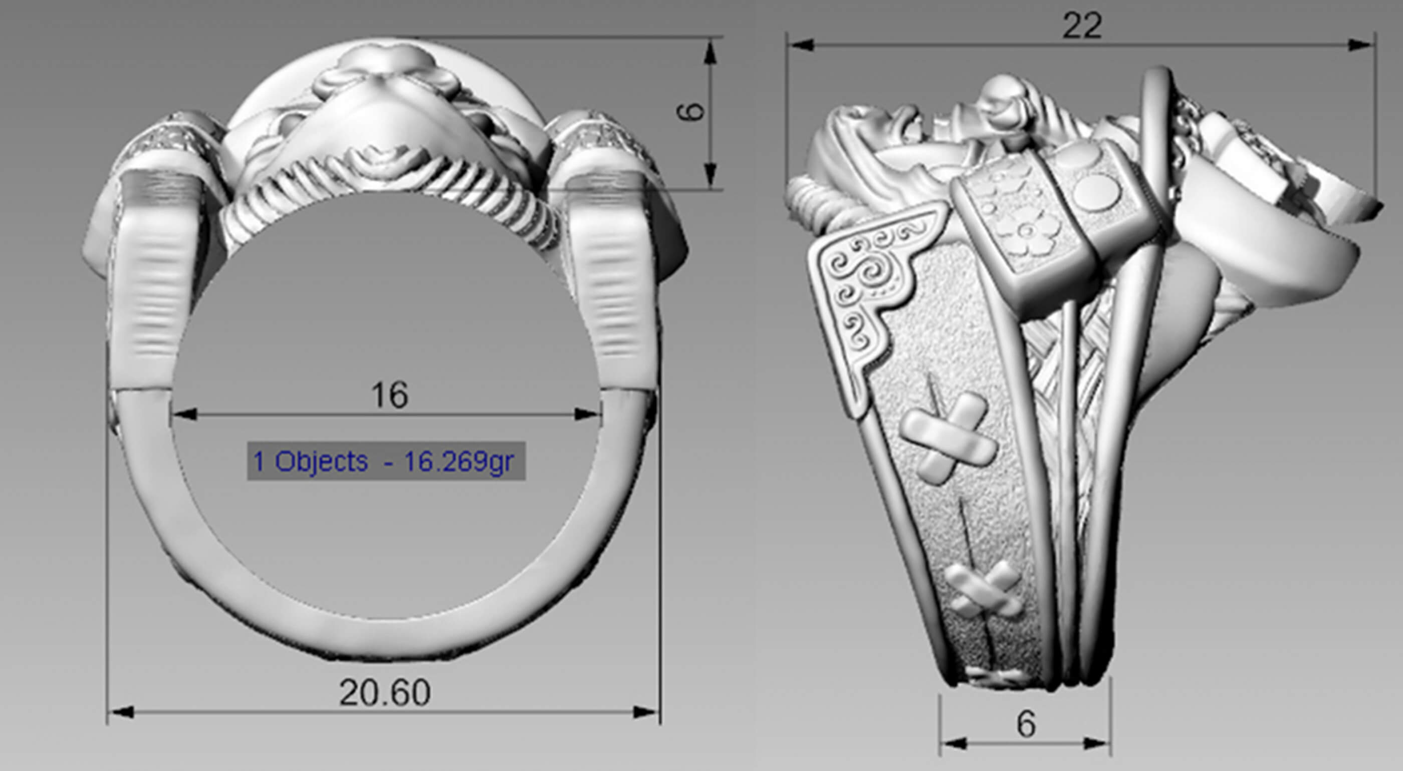 Ring Samurai - 3D Model by Kseny_3design