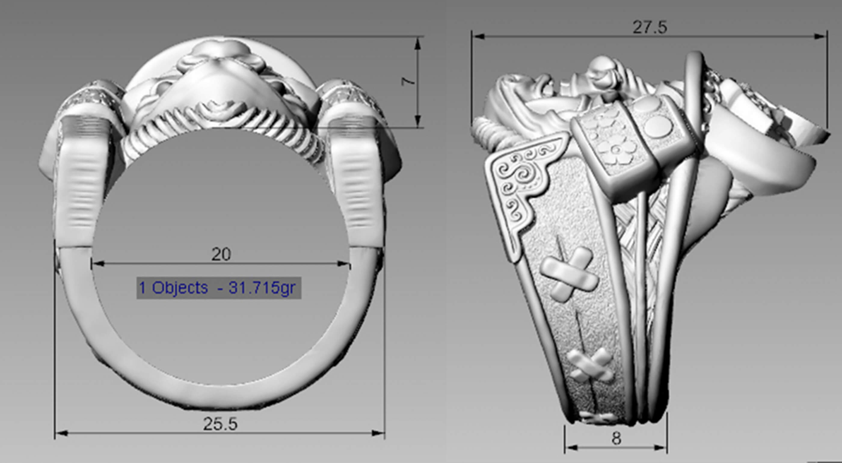 Ring Samurai - 3D Model by Kseny_3design