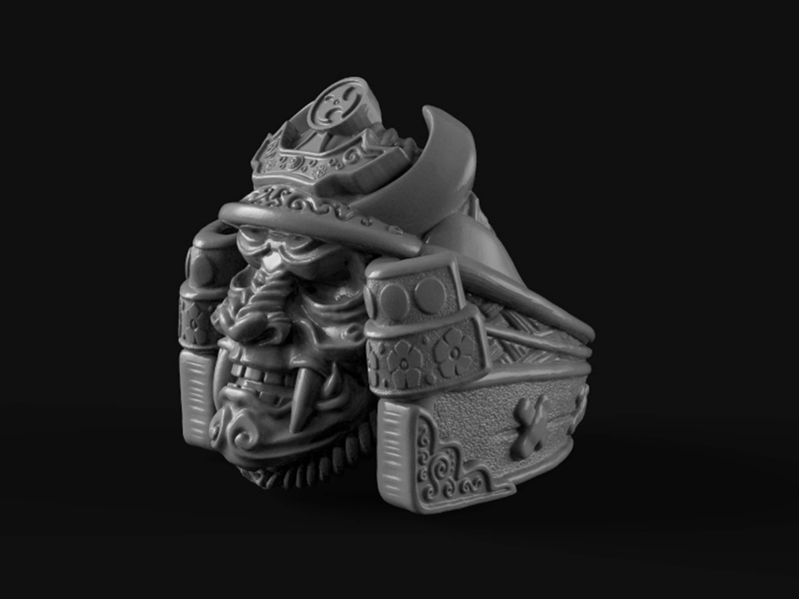 Ring Samurai - 3D Model by Kseny_3design