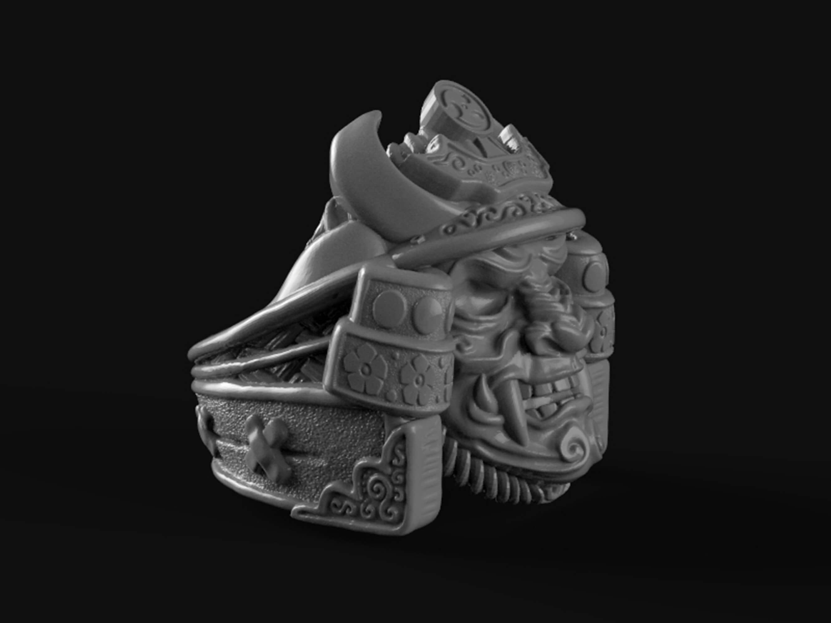 Ring Samurai - 3D Model by Kseny_3design