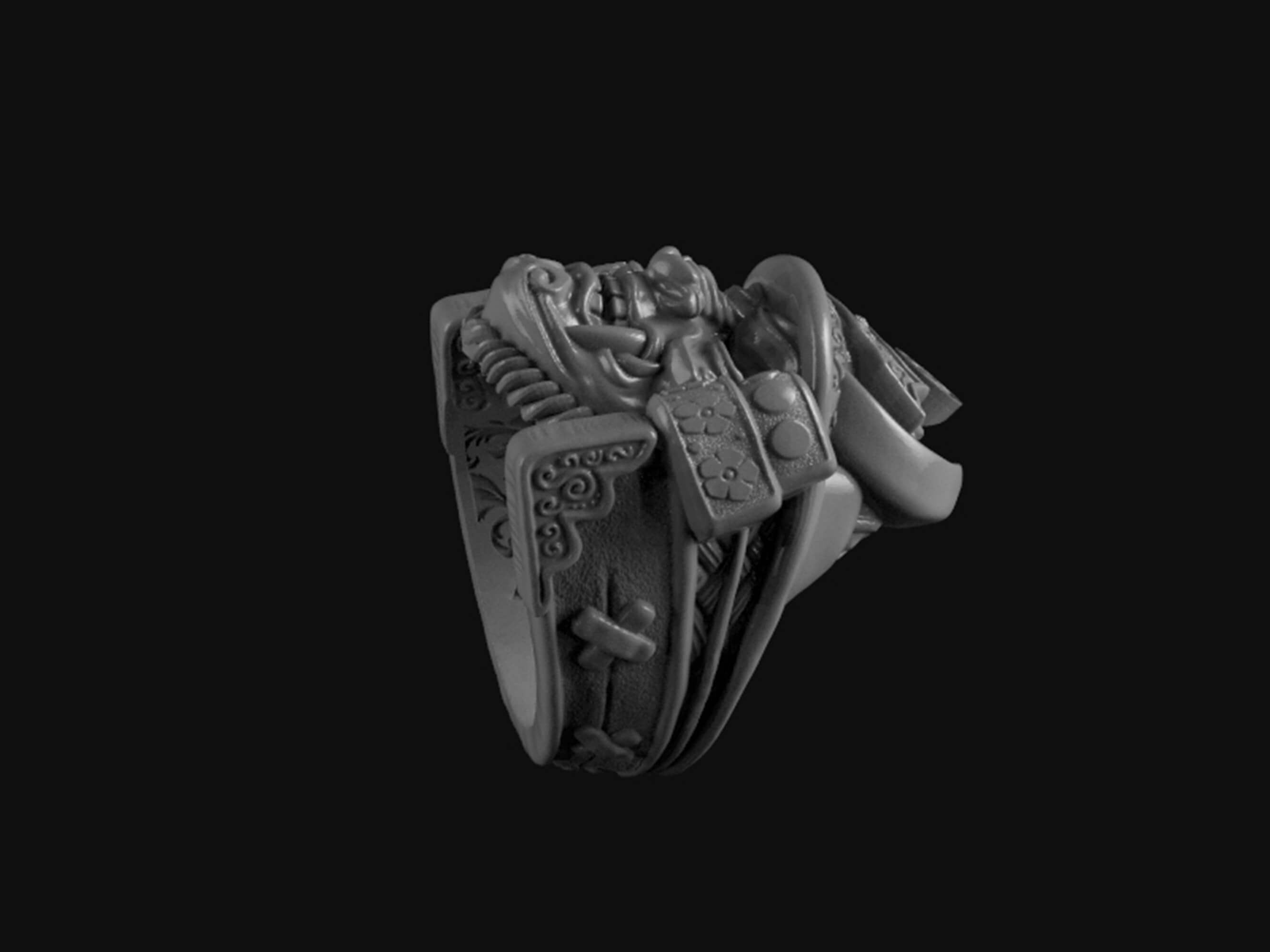Ring Samurai - 3D Model by Kseny_3design