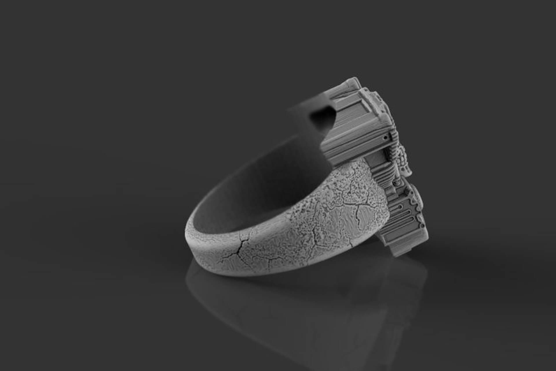 Skull Engine Ring - 3D Model by Kseny_3design