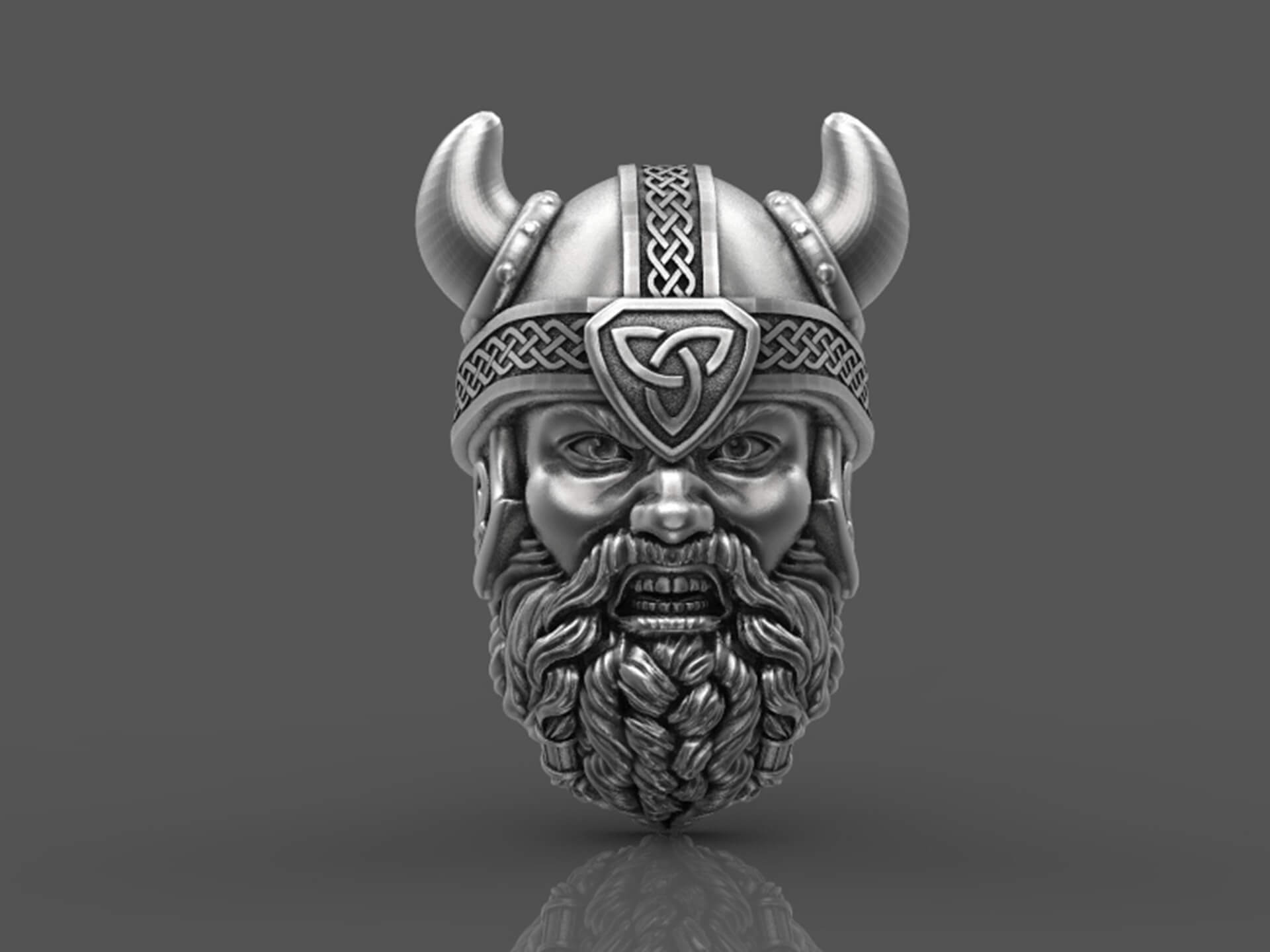 Viking Head - 3D Model by Kseny_3design