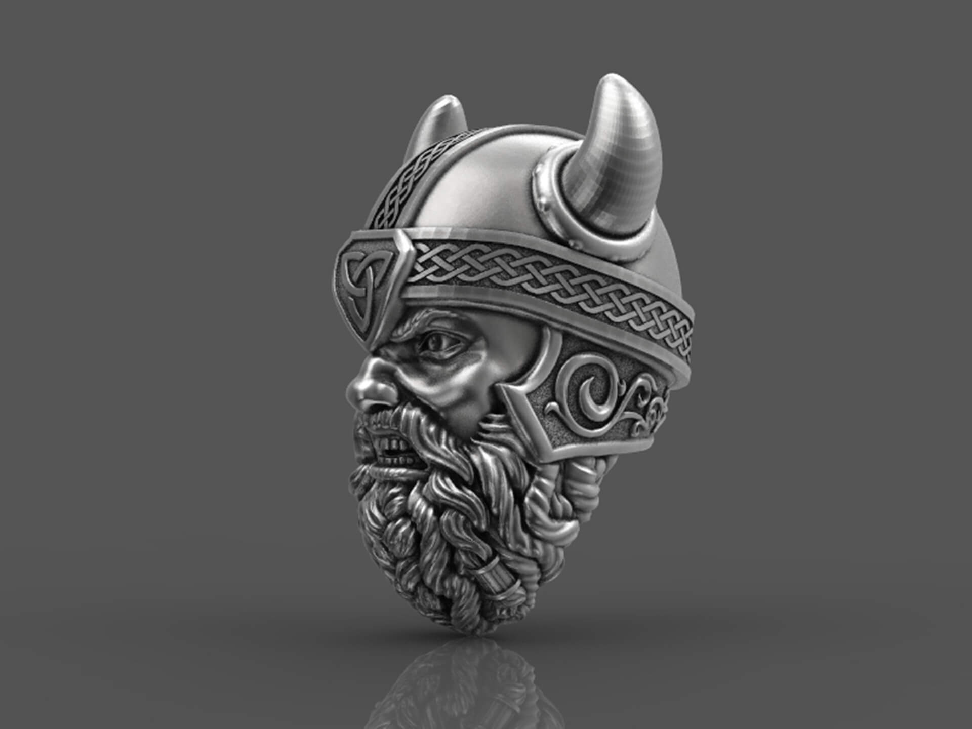 Viking Head - 3D Model by Kseny_3design