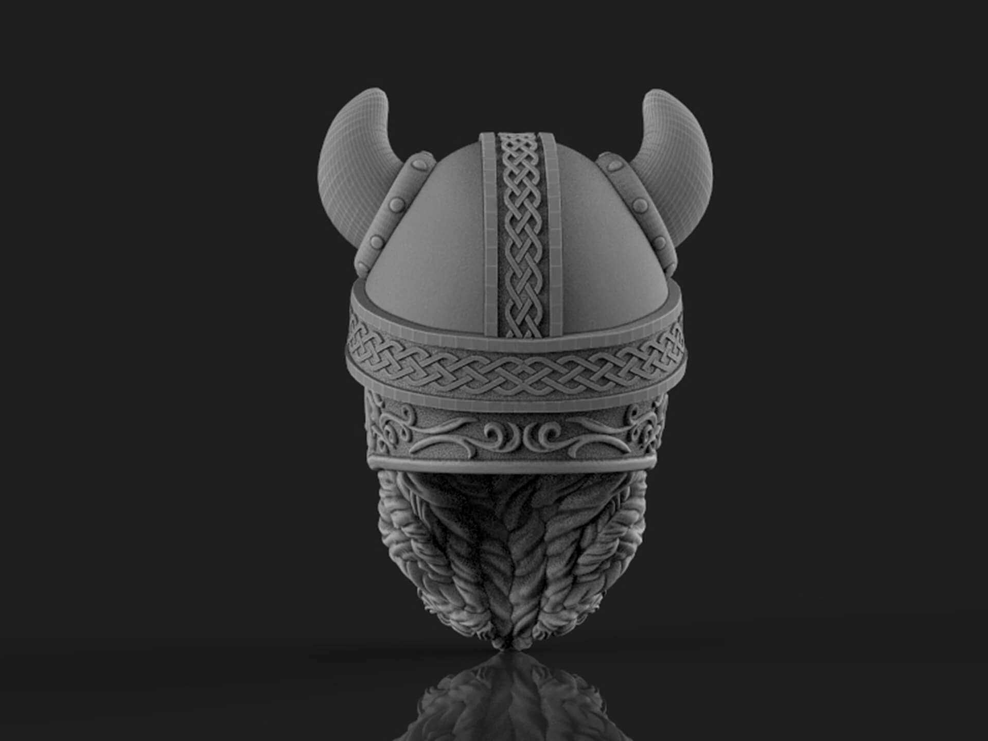 Viking Head - 3D Model by Kseny_3design