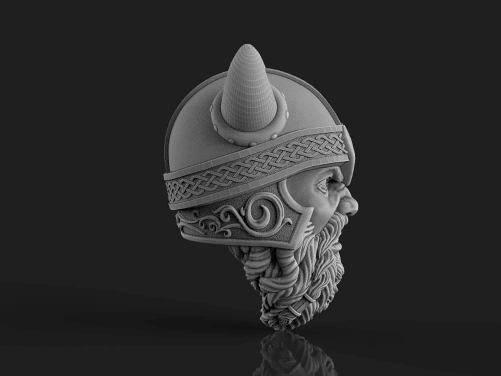 Viking Head - 3D Model by Kseny_3design