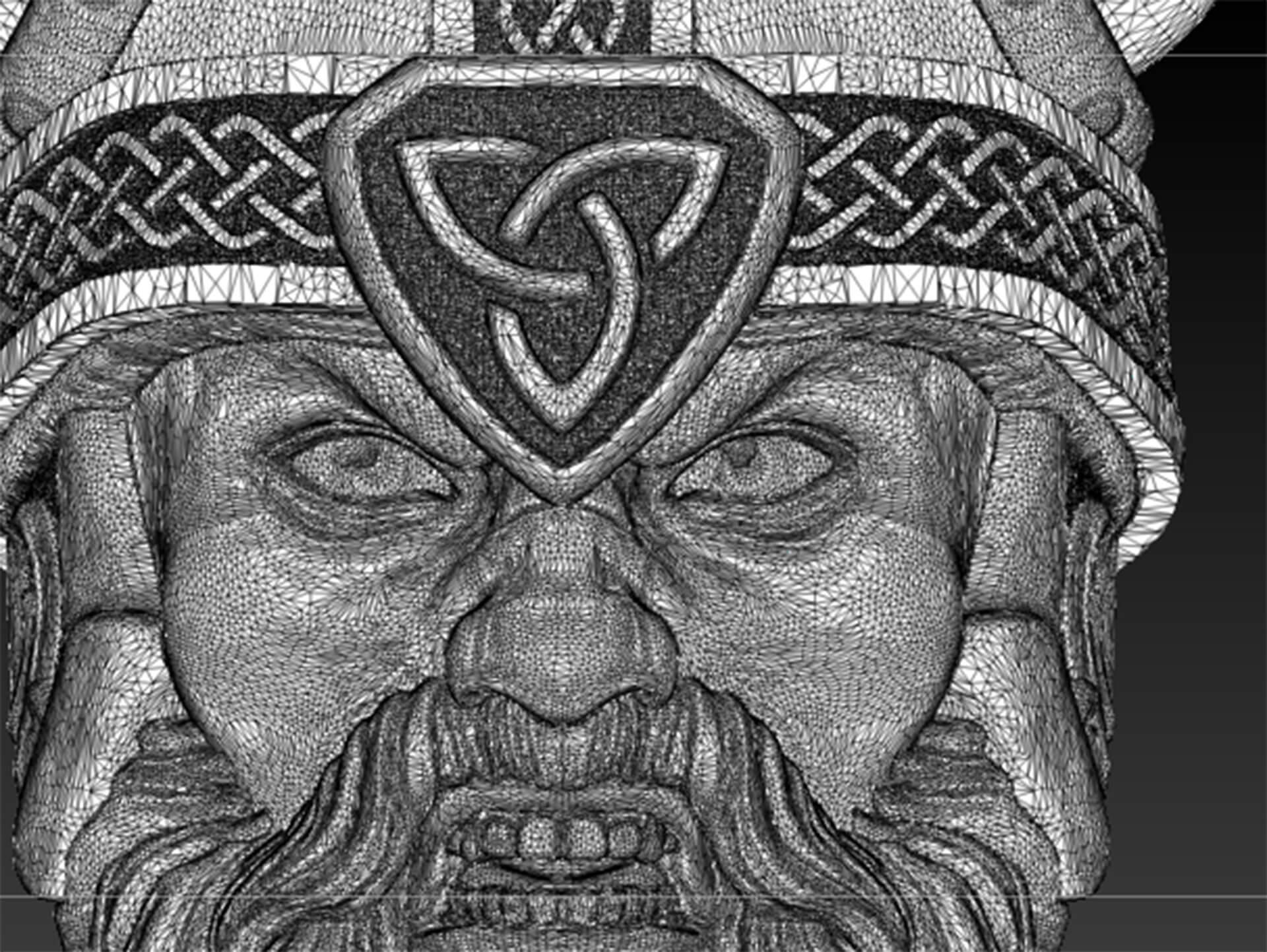 Viking Head - 3D Model by Kseny_3design