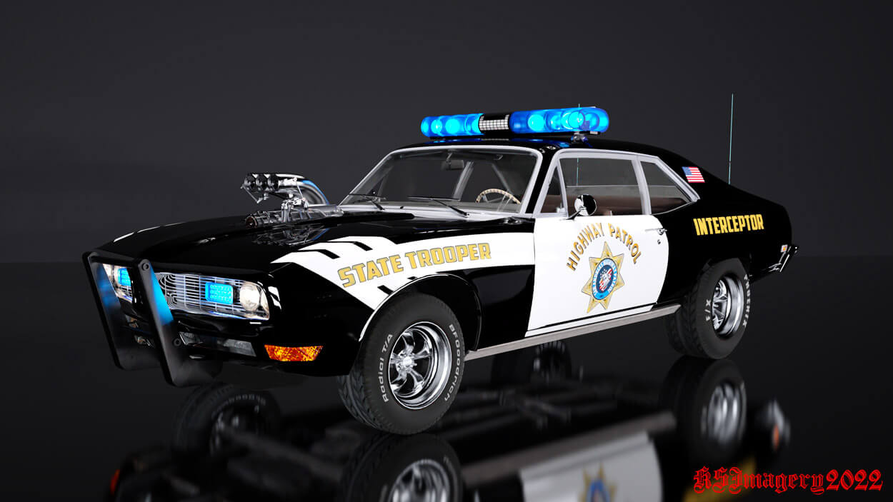 State Trooper Interceptor. 3D Render, Digital Art by ksmith3620