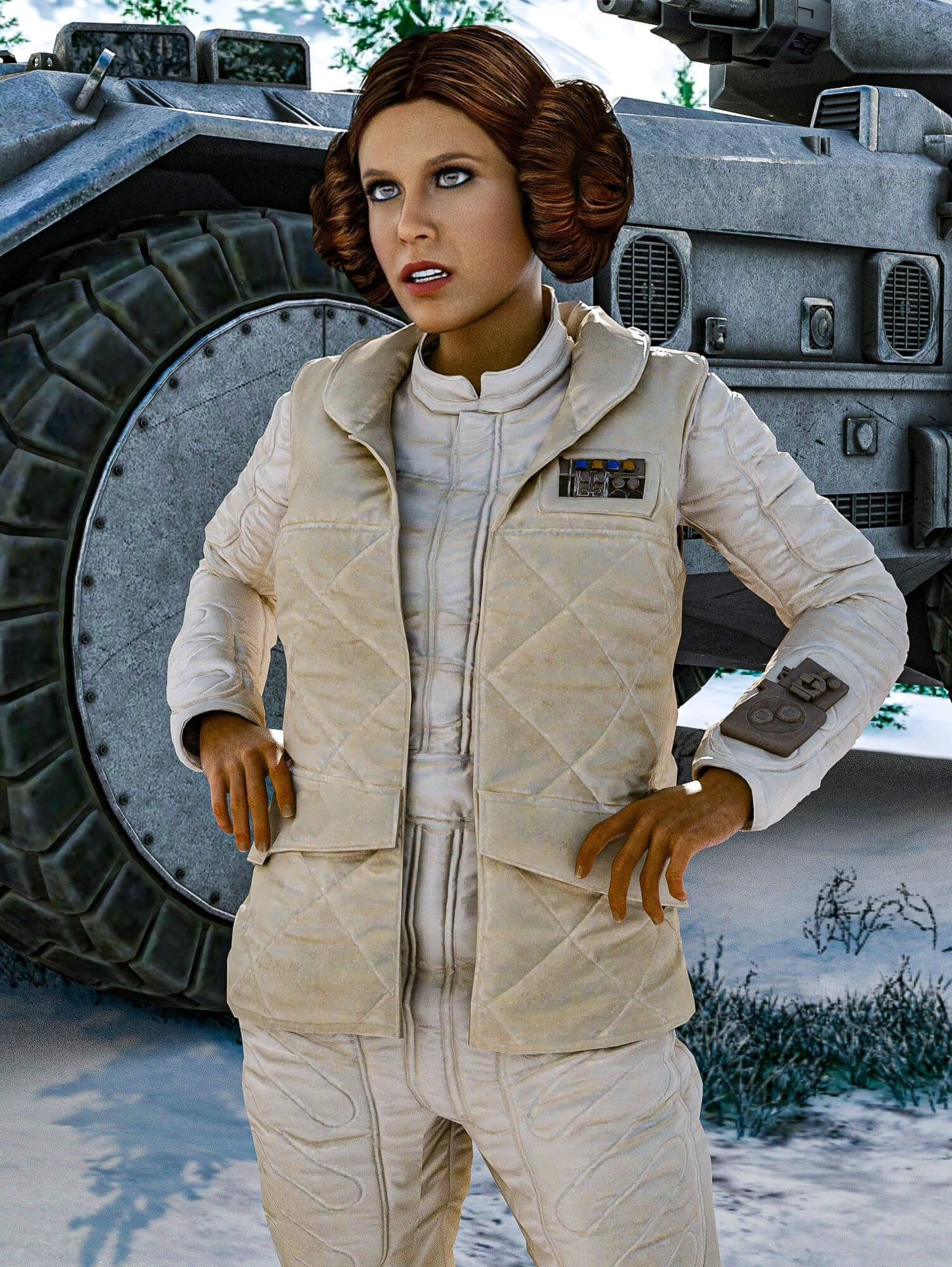 Snow Bird 3D Render, Digital Art by kssam