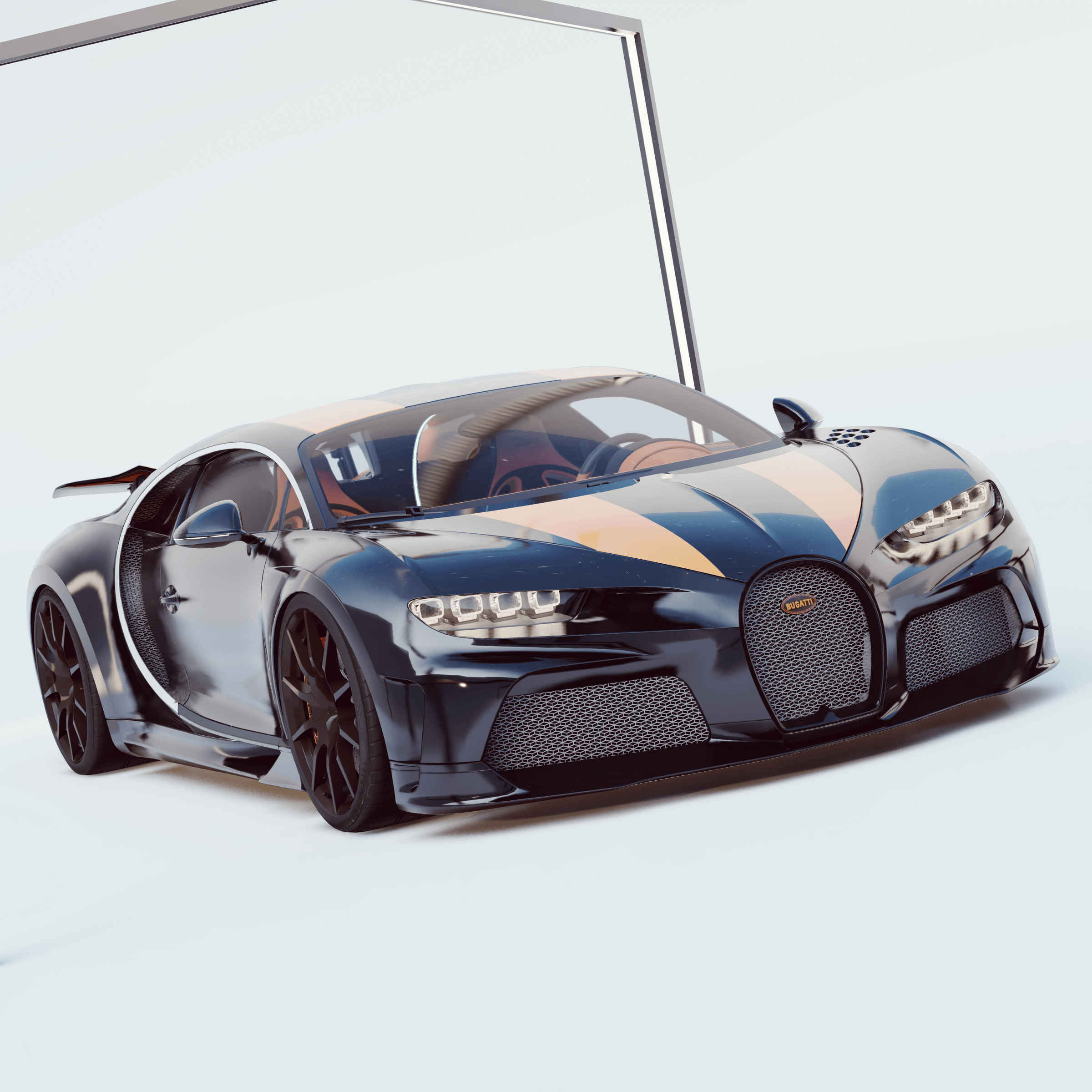 Bugatti Chiron Super sport 3D Render, Digital Art by KSTORE