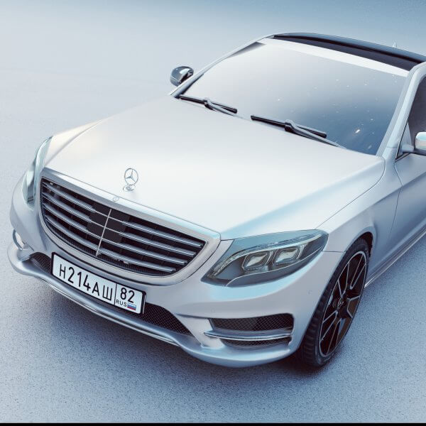 Mercedes EQS 2022 3D Render, Digital Art by KSTORE