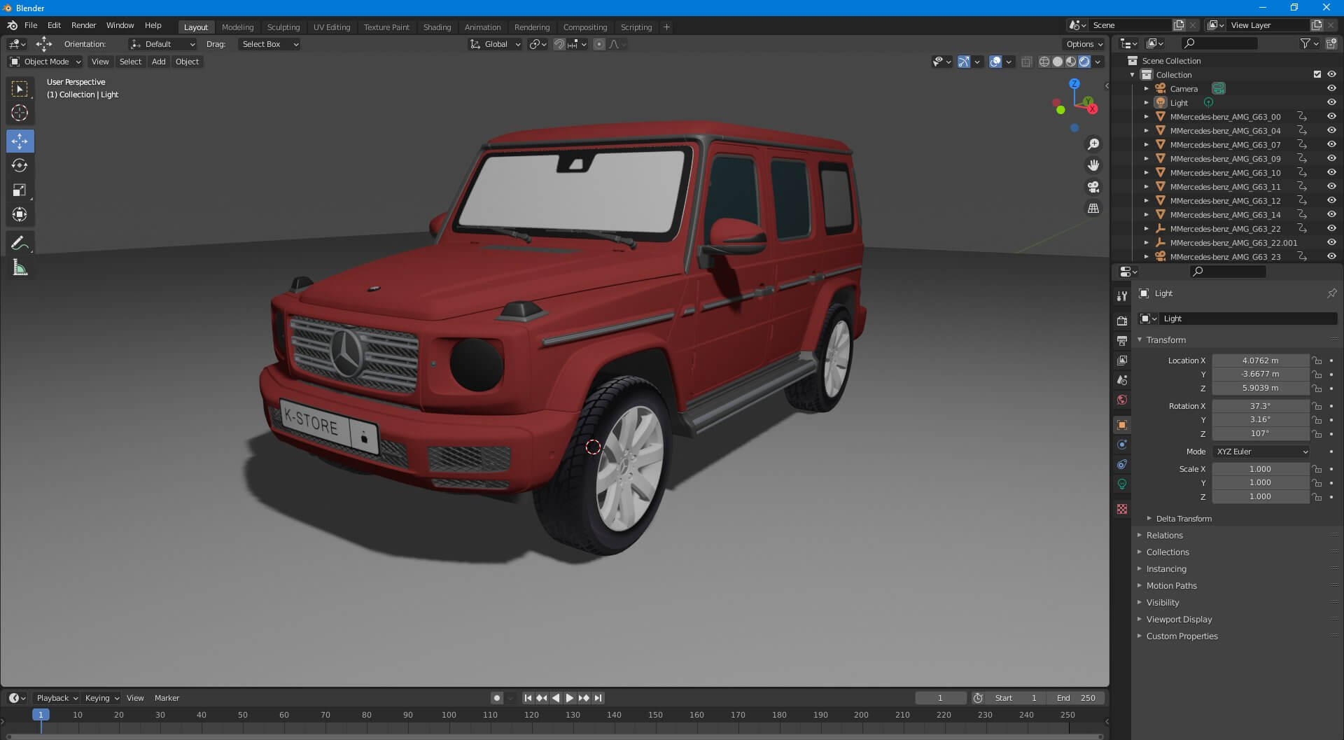 Mercedes Benz G Class G63 - 3D Model by KSTORE