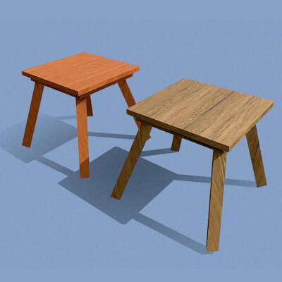 PSX - Stools/Chair 3D Model by Ksuga