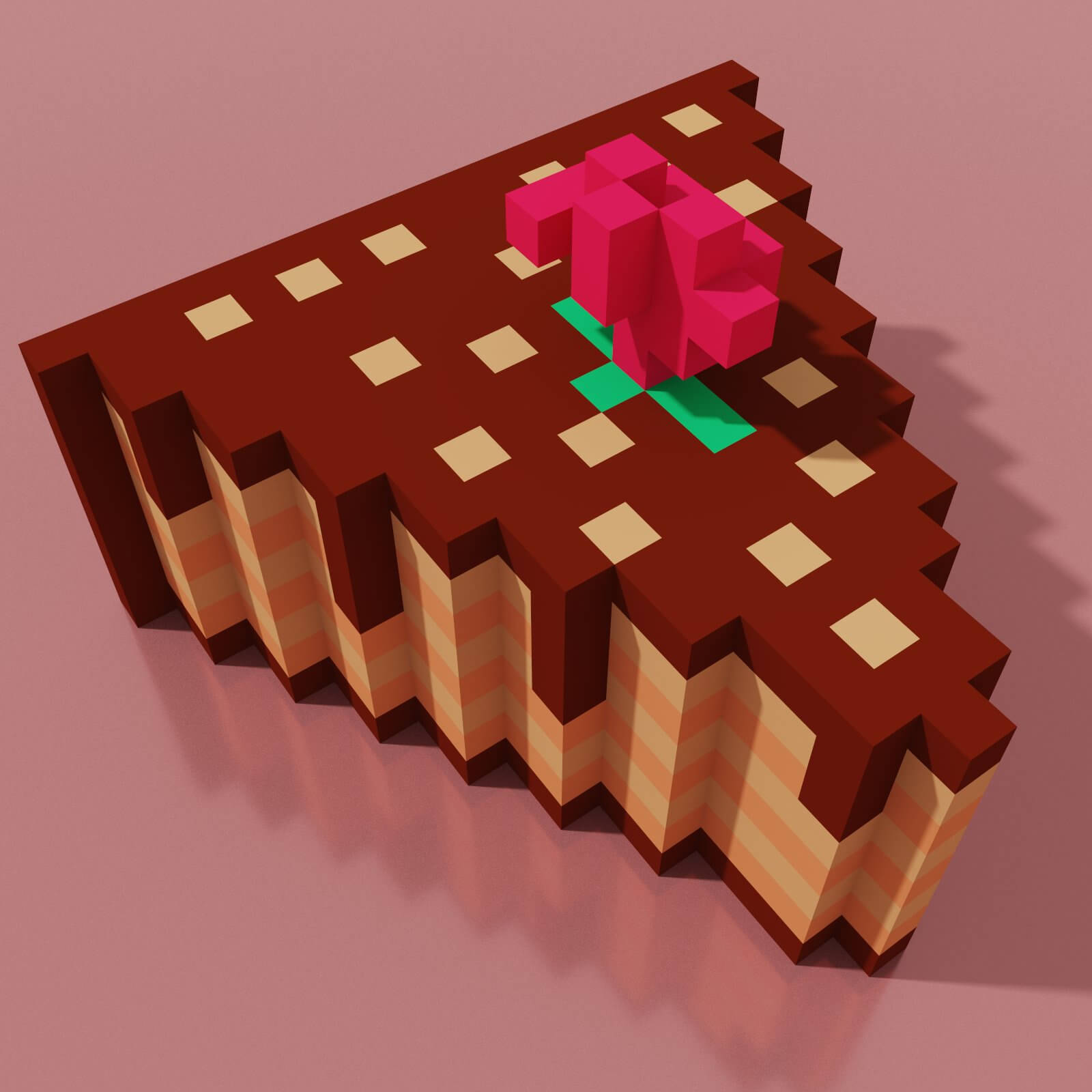 Cake Slice 2 Voxel - 3D Model by Ktkaraj 3D Models