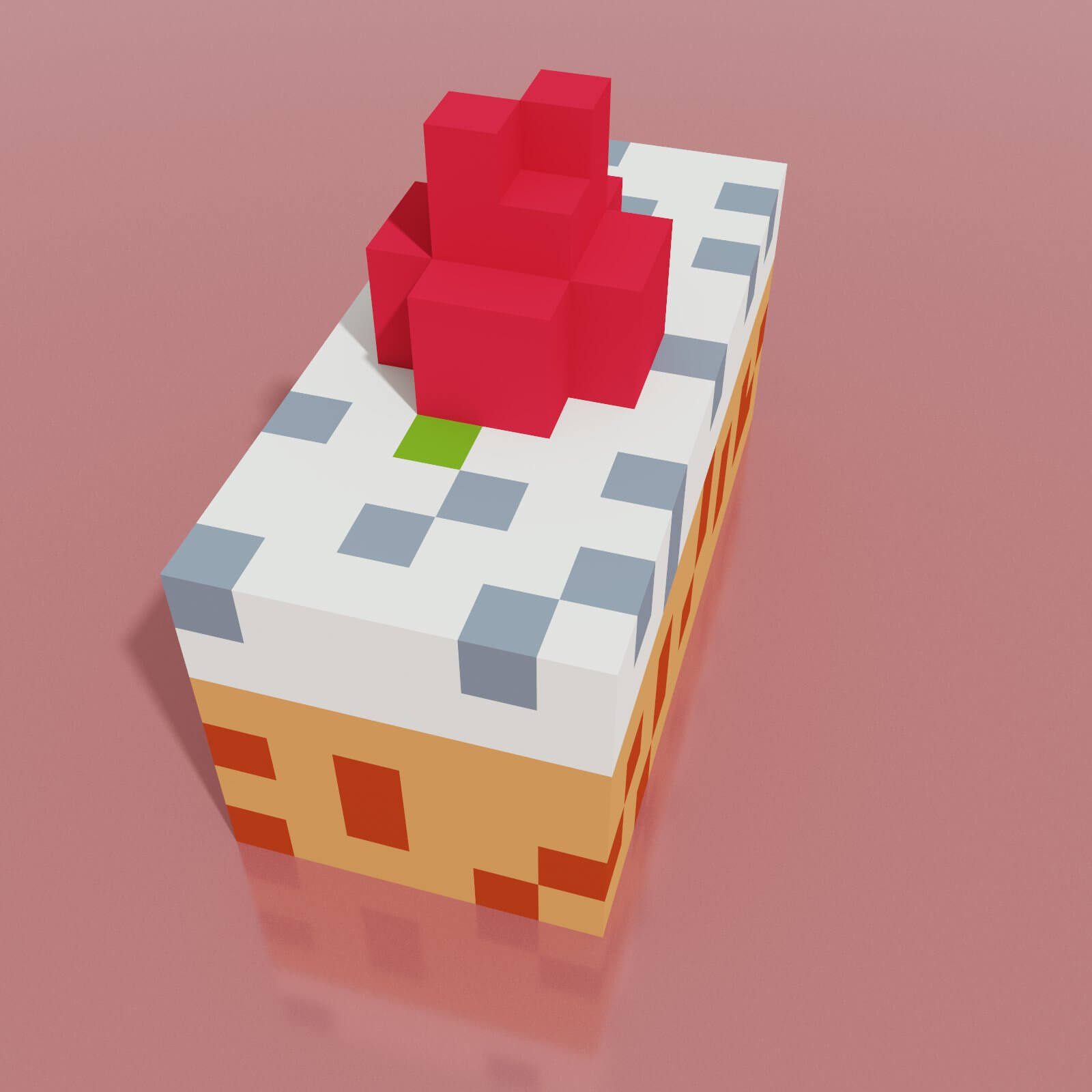 Cake Slice 5 Voxel - 3D Model by Ktkaraj 3D Models