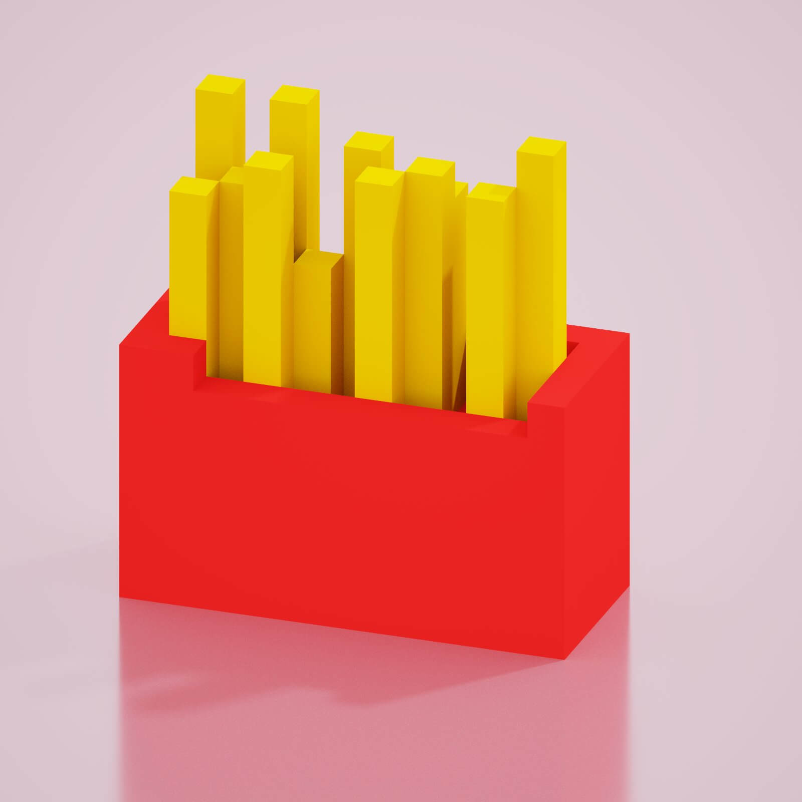 French Fries 1 Voxel - 3D Model by Ktkaraj 3D Models
