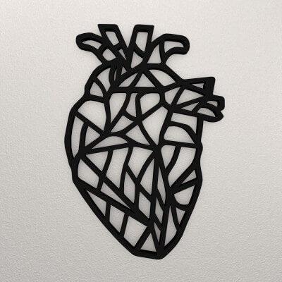 Heart Wall Decoration Waraj13 - 3D Print Model by Ktkaraj 3D Models