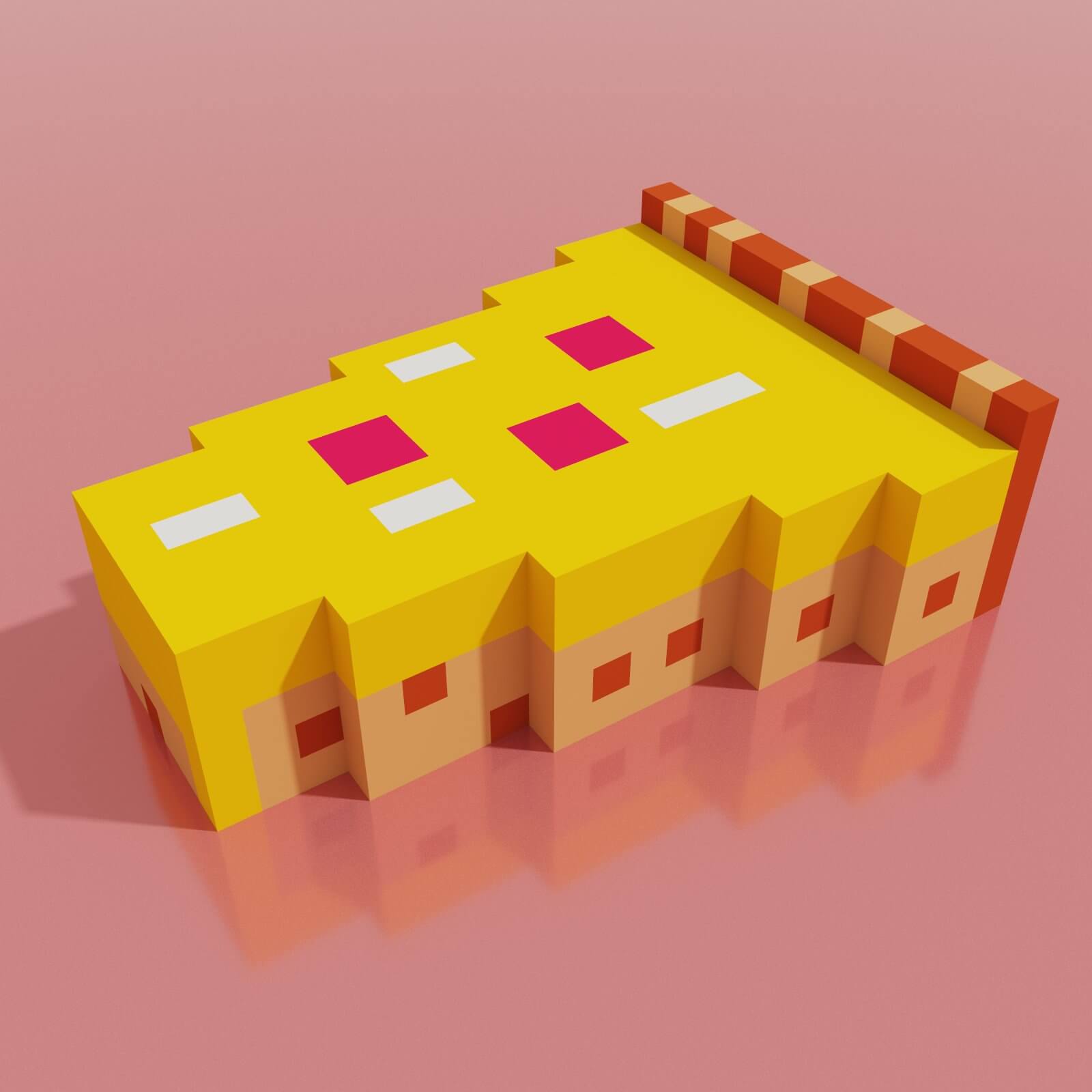 Pizza Slice 1 Voxel - 3D Model by Ktkaraj 3D Models