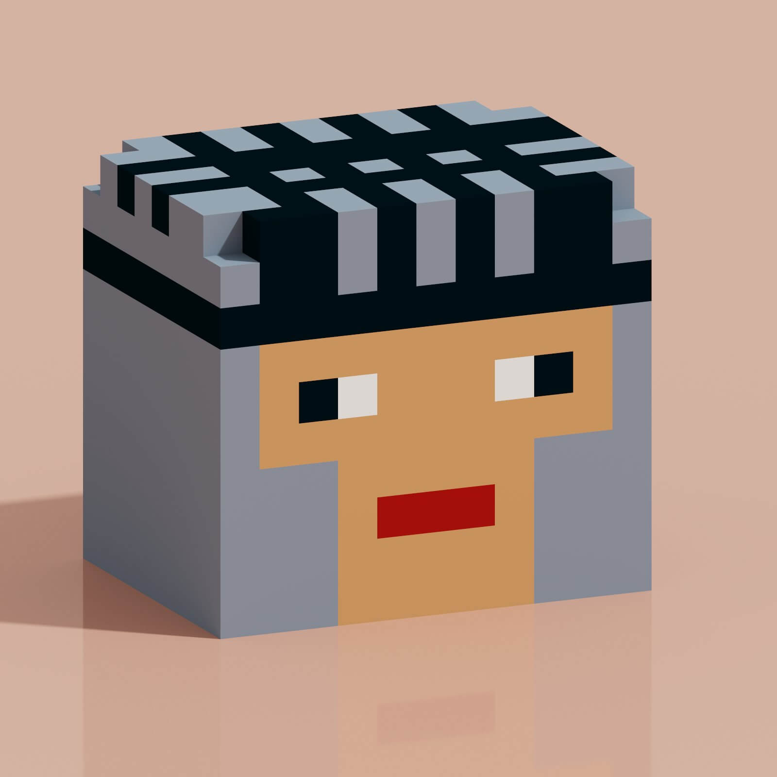 Square Face 3 Voxel - 3D Model by Ktkaraj 3D Models